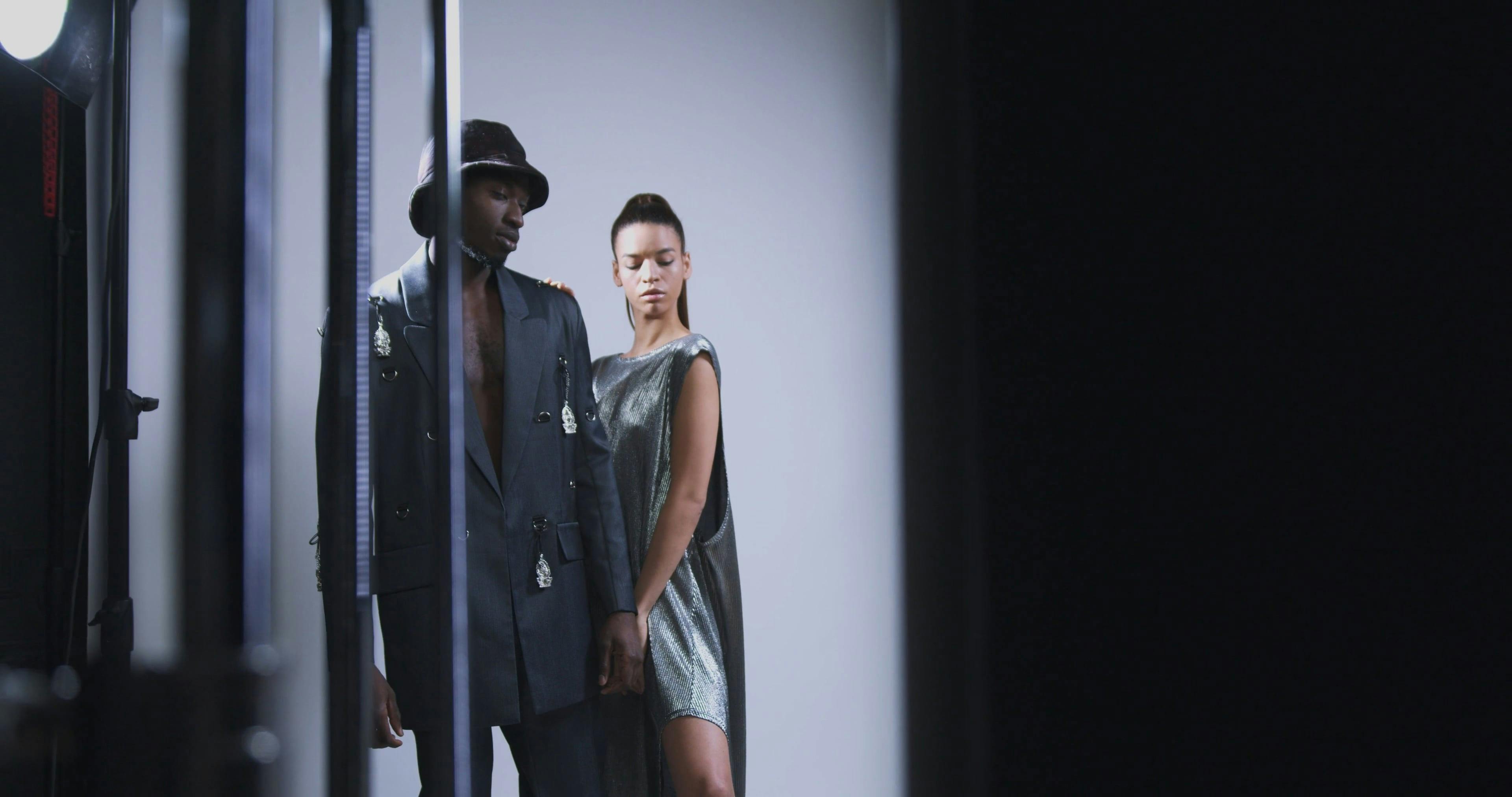 Man and Woman In a Photoshoot · Free Stock Video