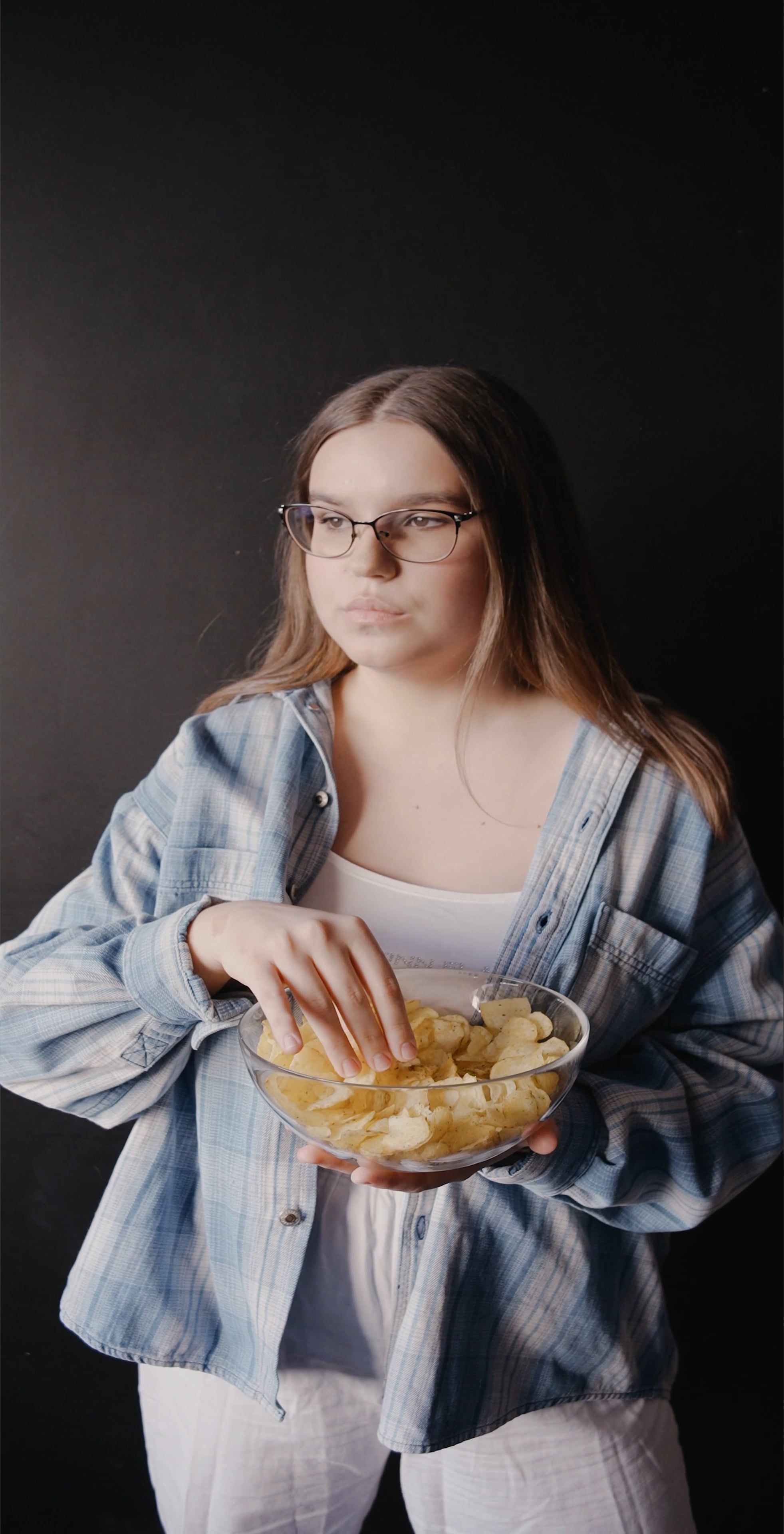 A Woman Eating Junk Foods Free Stock Video Footage, Royalty-Free 4K ...