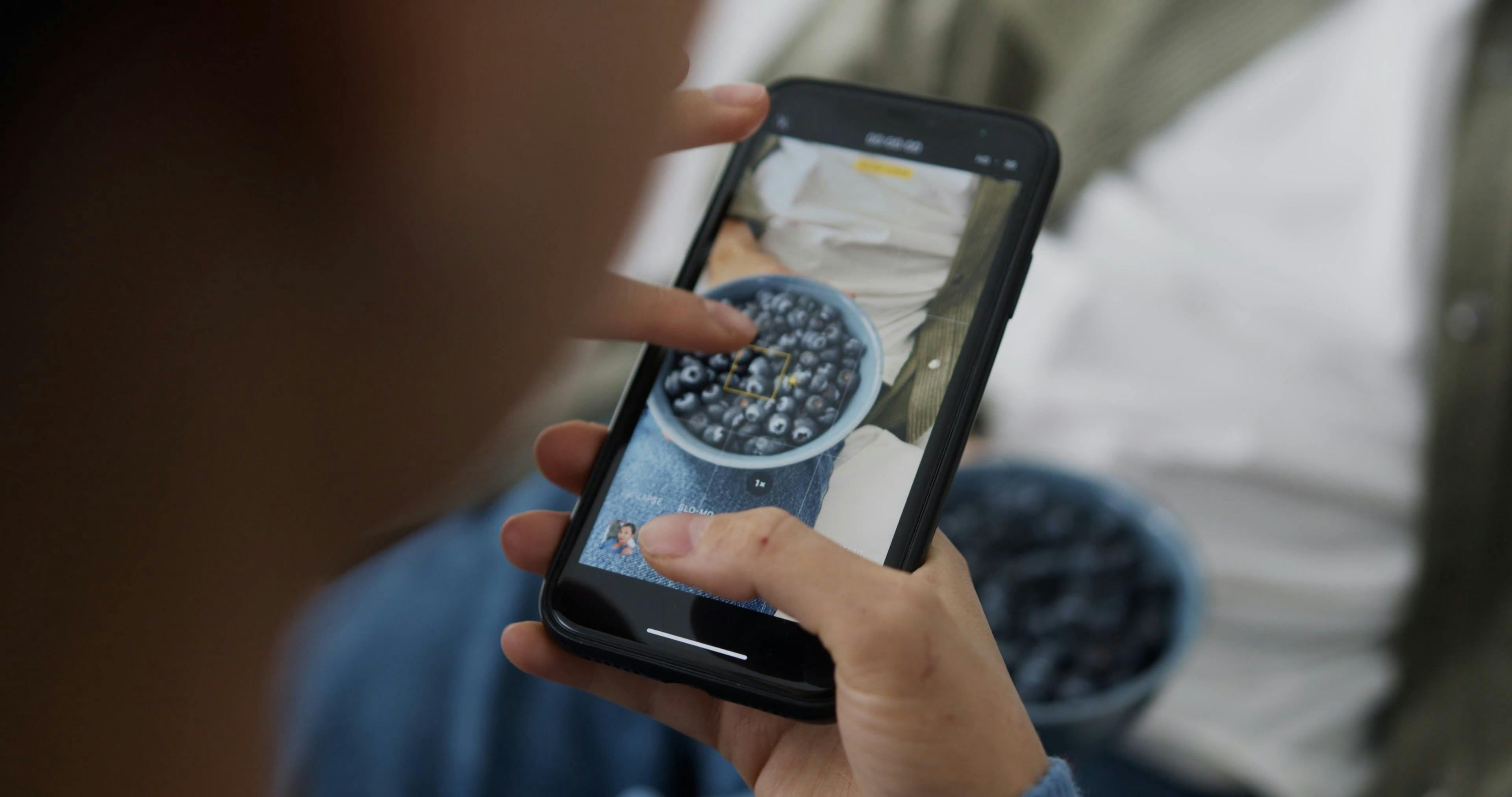 Woman Taking Photo Using Smartphone Free Stock Video Footage, Royalty ...