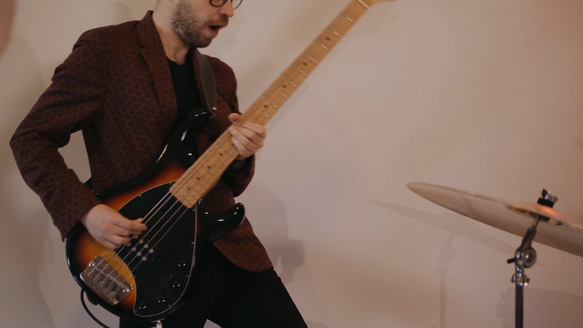 A Man Dancing while Playing Bass Guitar Free Stock Video Footage ...