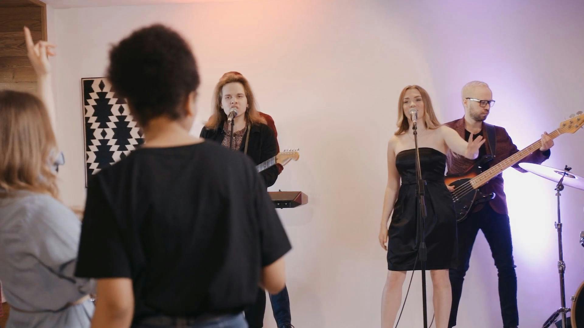 A Band Performing at a Party · Free Stock Video