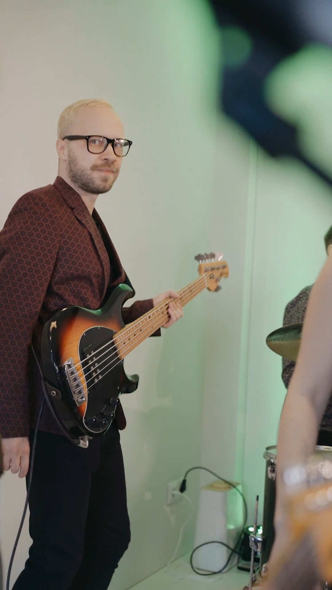 A Man Dancing while Playing Bass Guitar Free Stock Video Footage ...