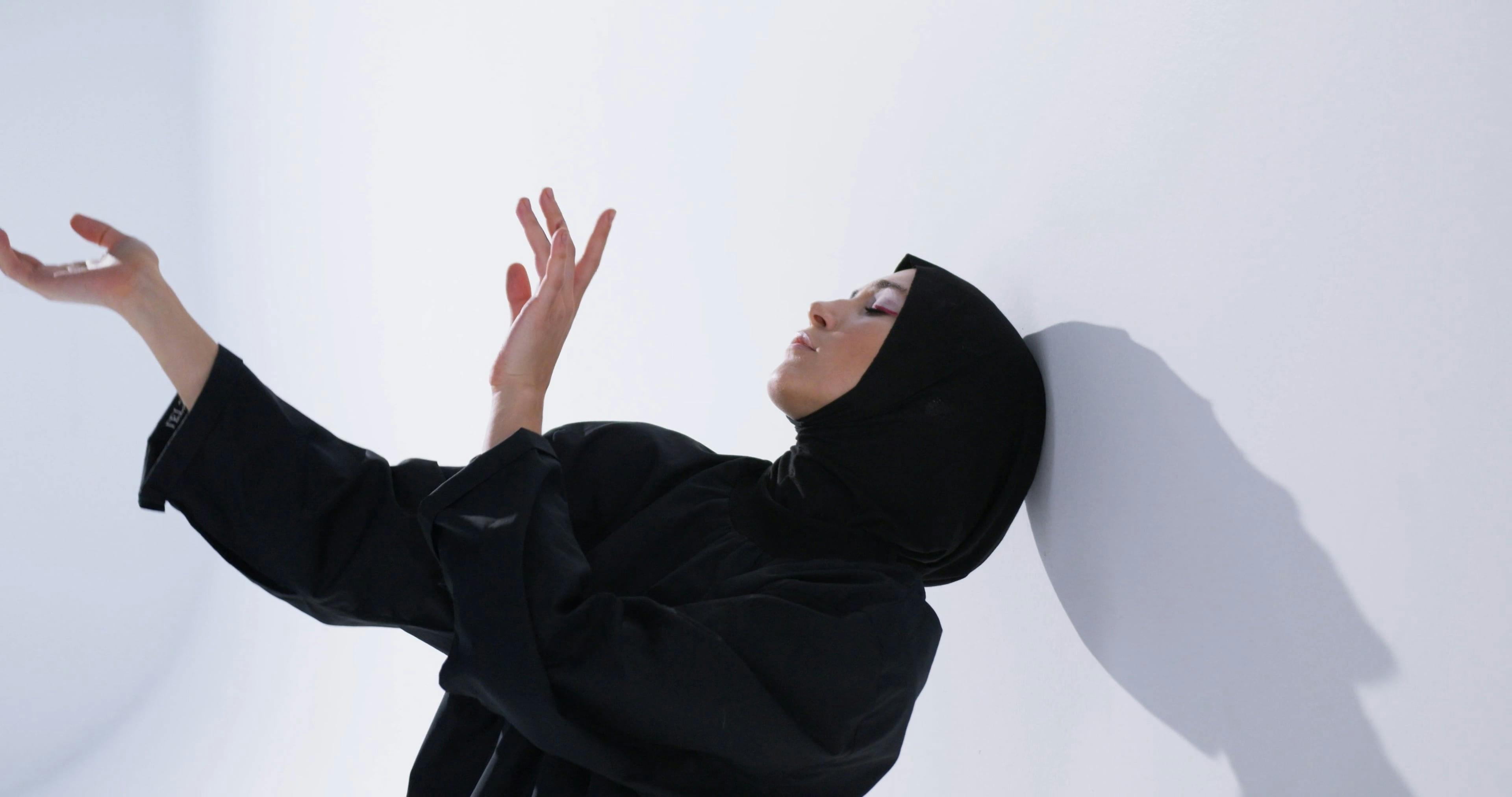 A Woman Dancing Wearing Hijab · Free Stock Video