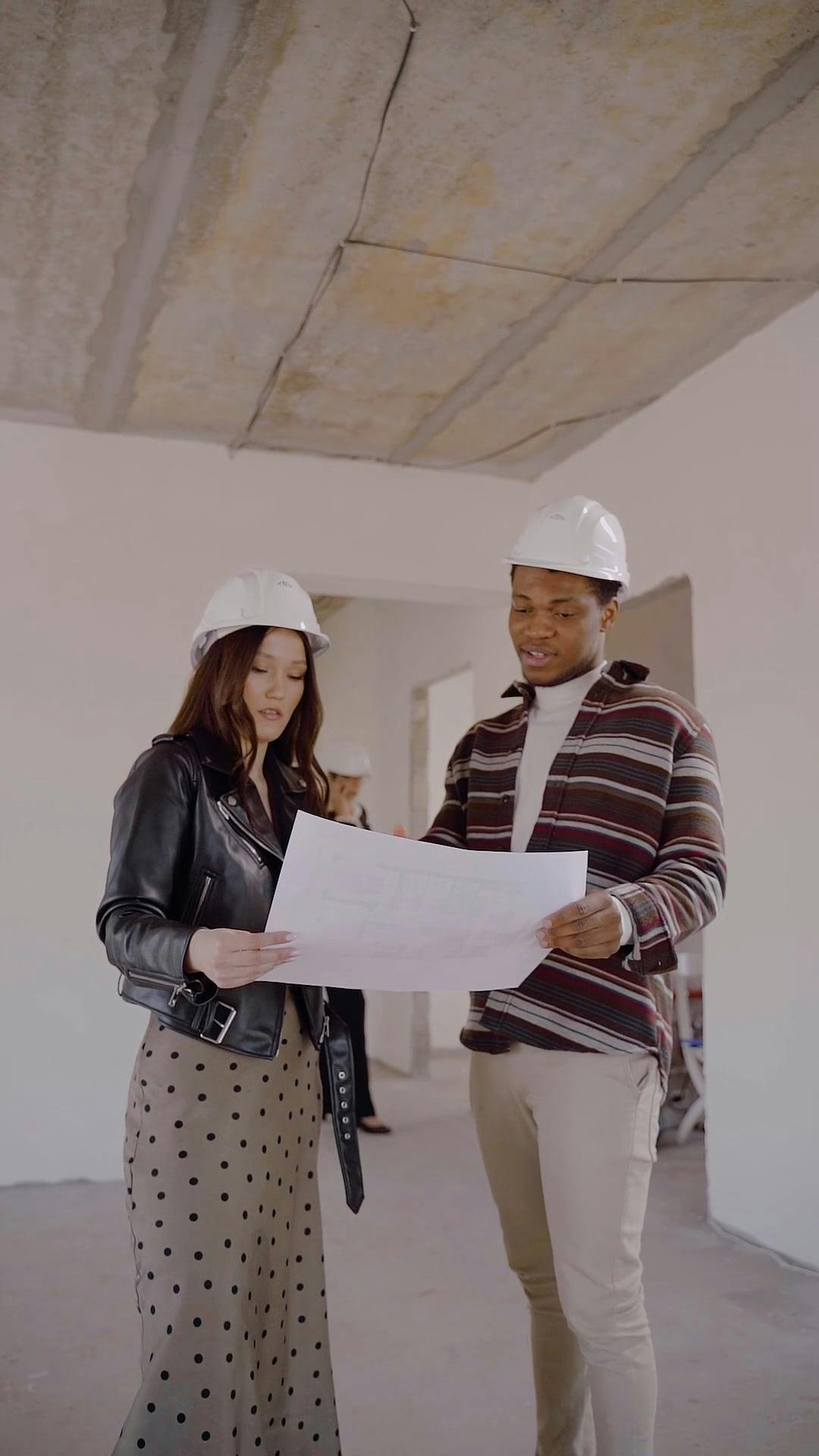 People Looking at a Blueprints Free Stock Video Footage, Royalty-Free ...