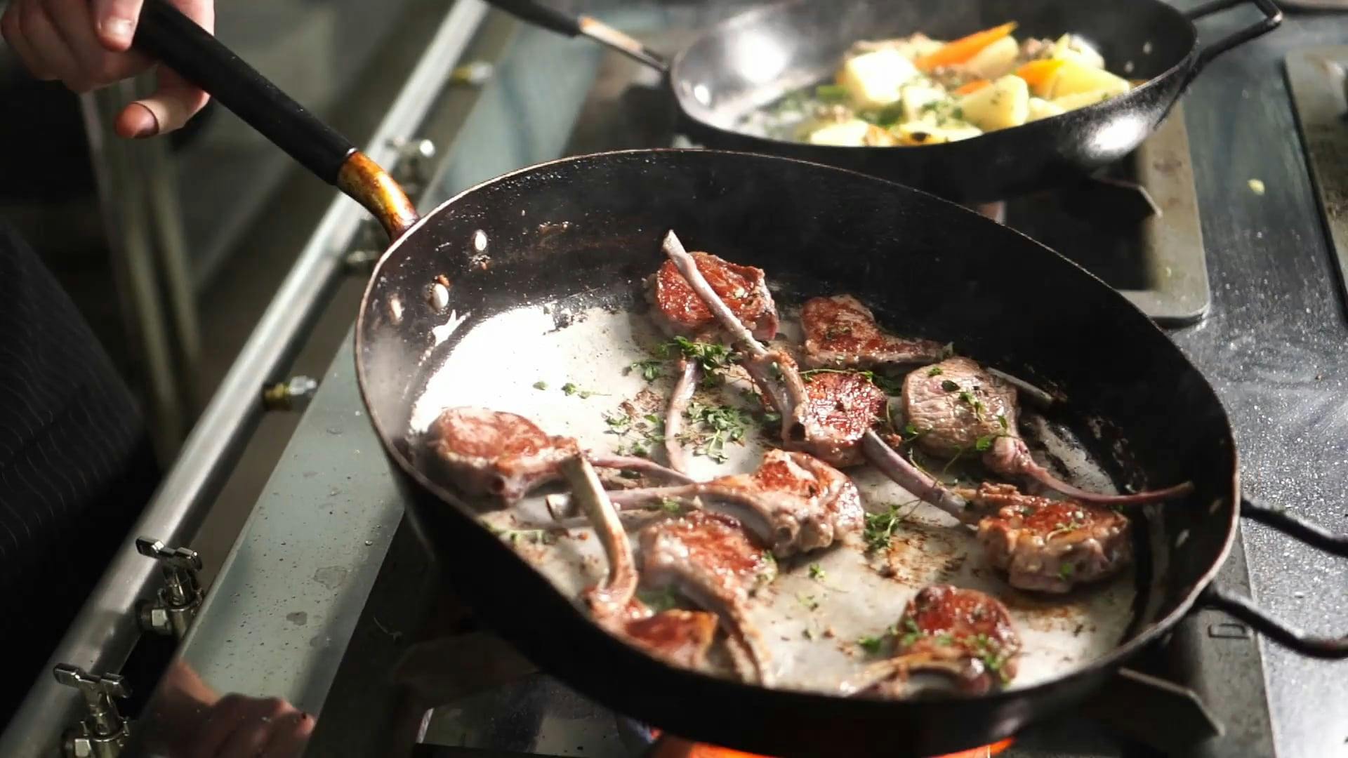 Chef Cooking with Alcohol Free Stock Video Footage, Royalty-Free 4K ...