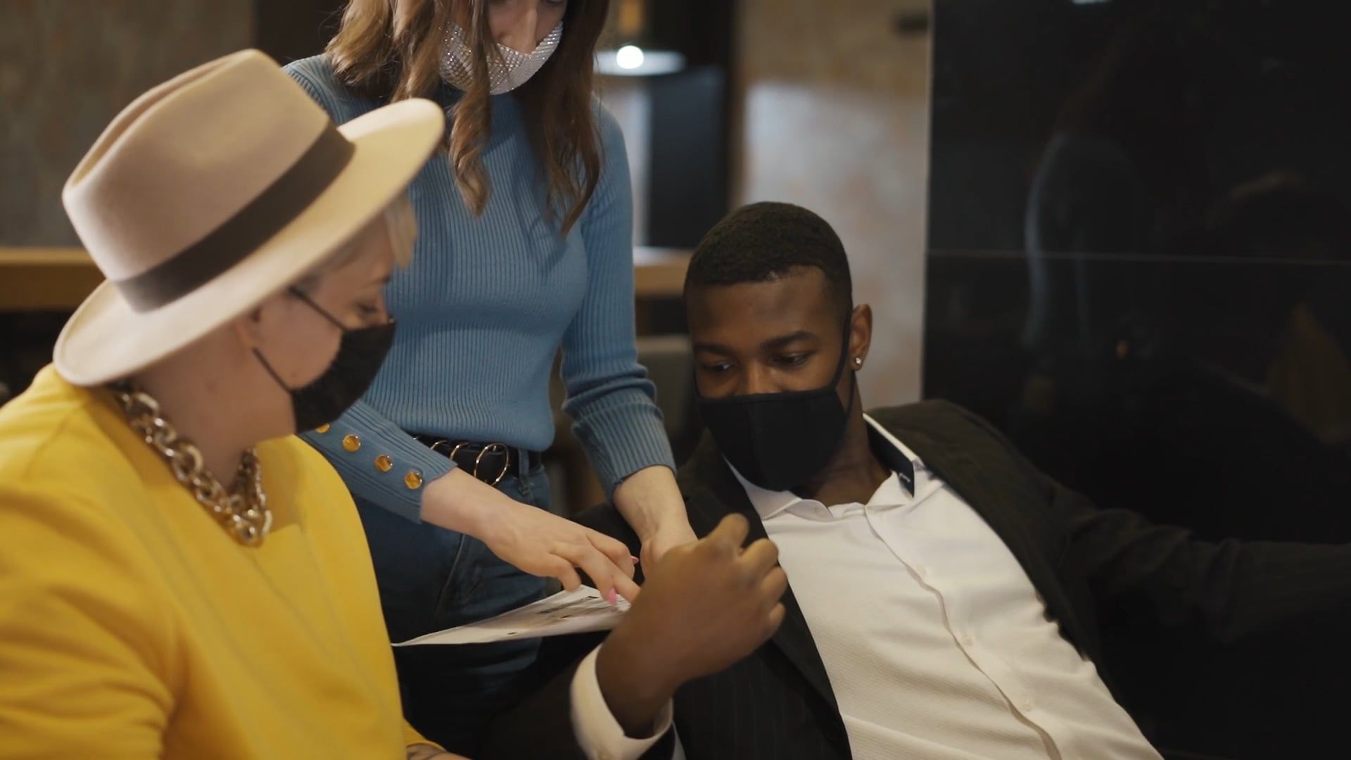 People Wearing Face Mask Having a Conversation · Free Stock Video