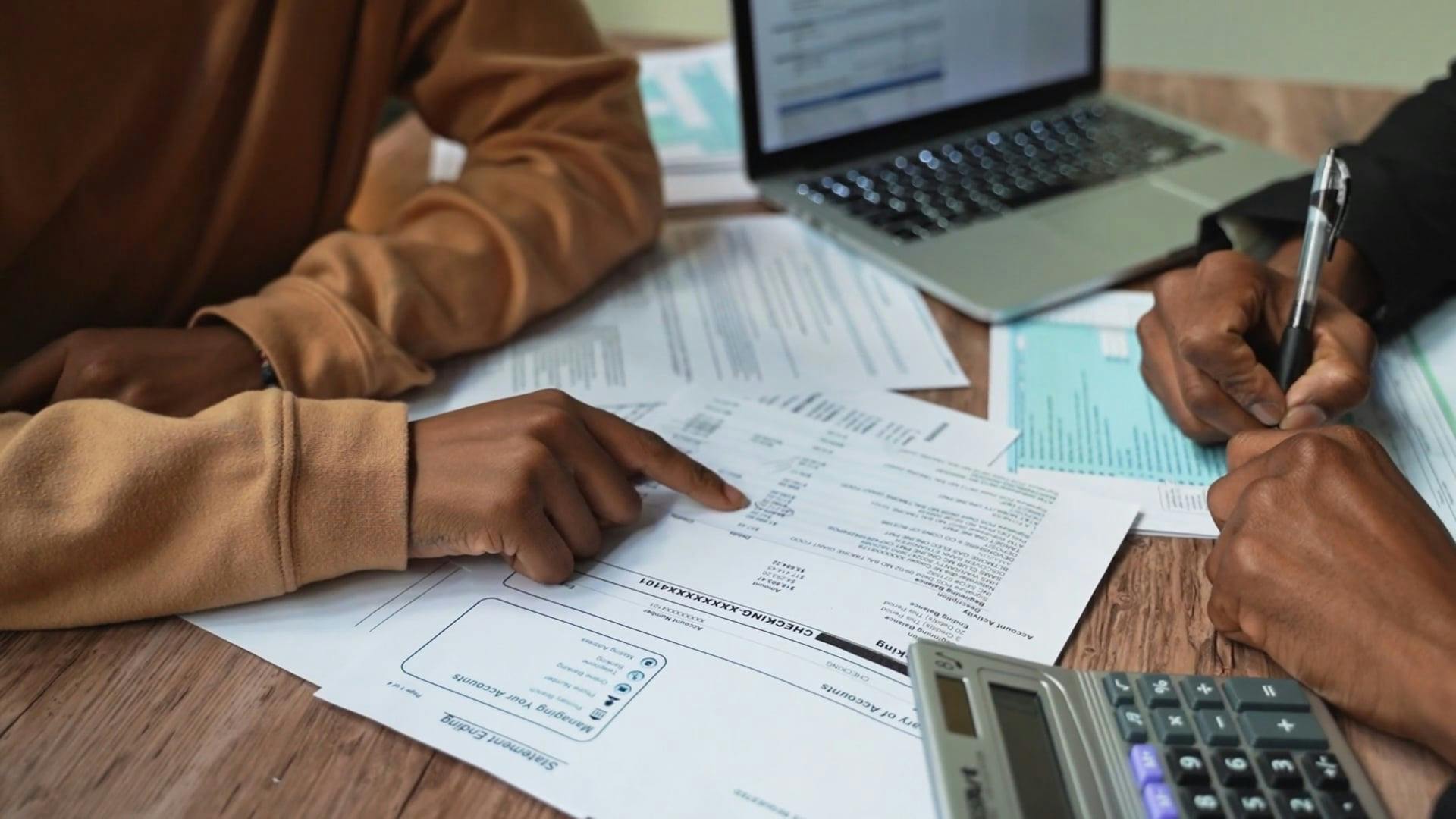 A Person Explaining a Document · Free Stock Video