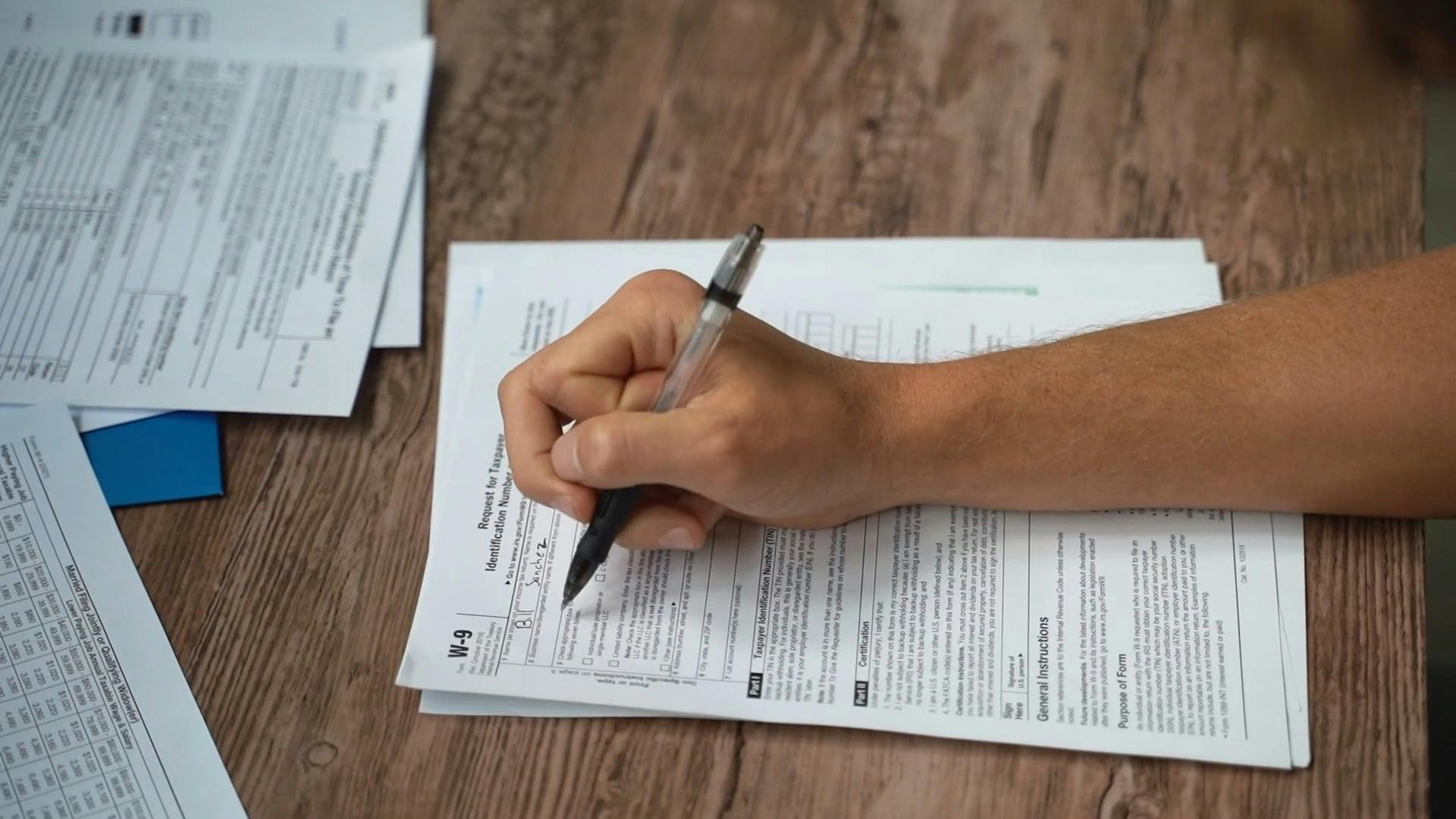 A Person Filling Up a Form Free Stock Video Footage, Royalty-Free 4K ...