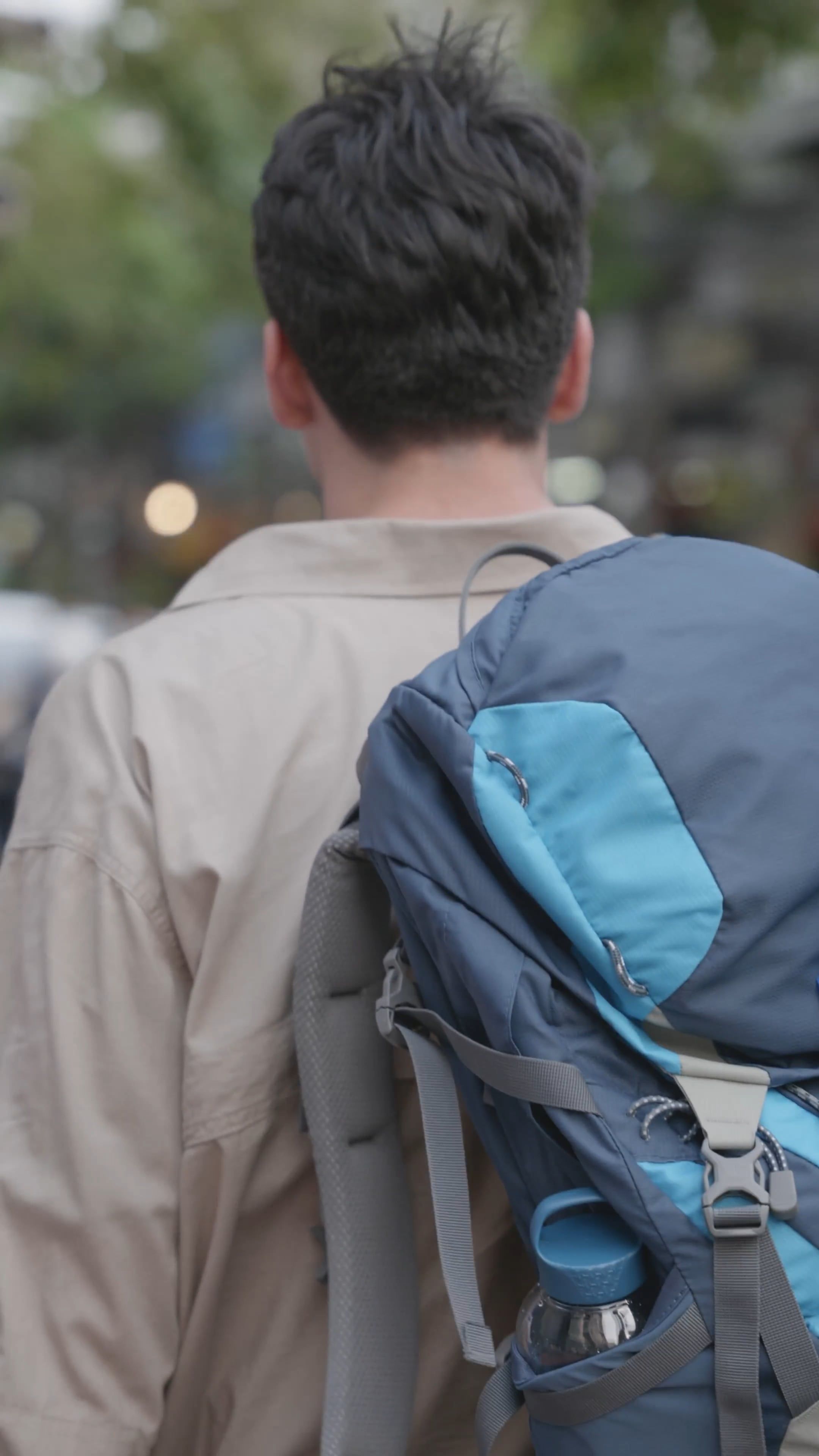 Man Carrying Backpack Walking · Free Stock Video