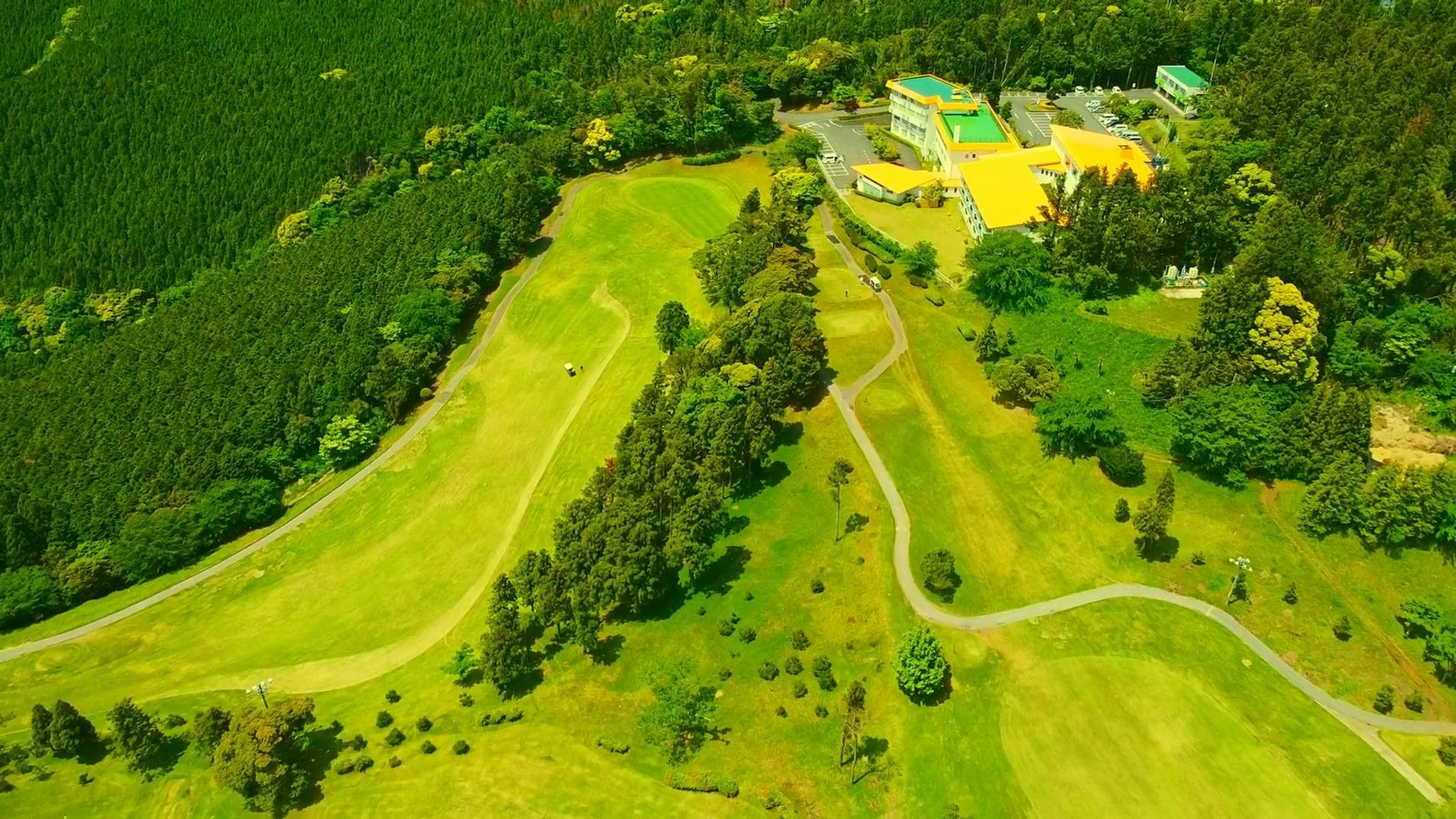 Drone Footage Of A Resort Hotel With A Golf Course Free Stock Video ...