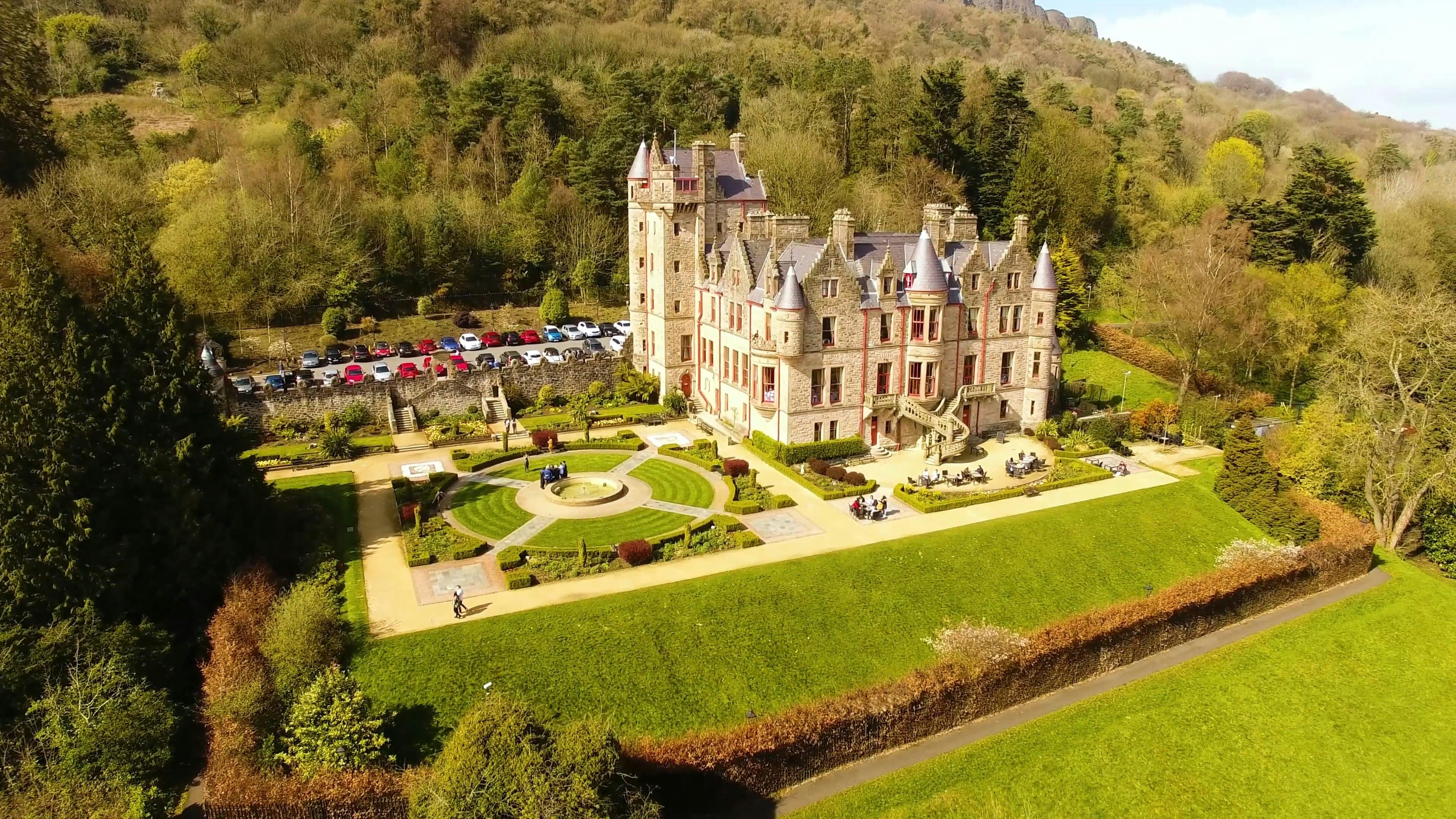 Drone Footage of a Castle Free Stock Video Footage, Royalty-Free 4K ...