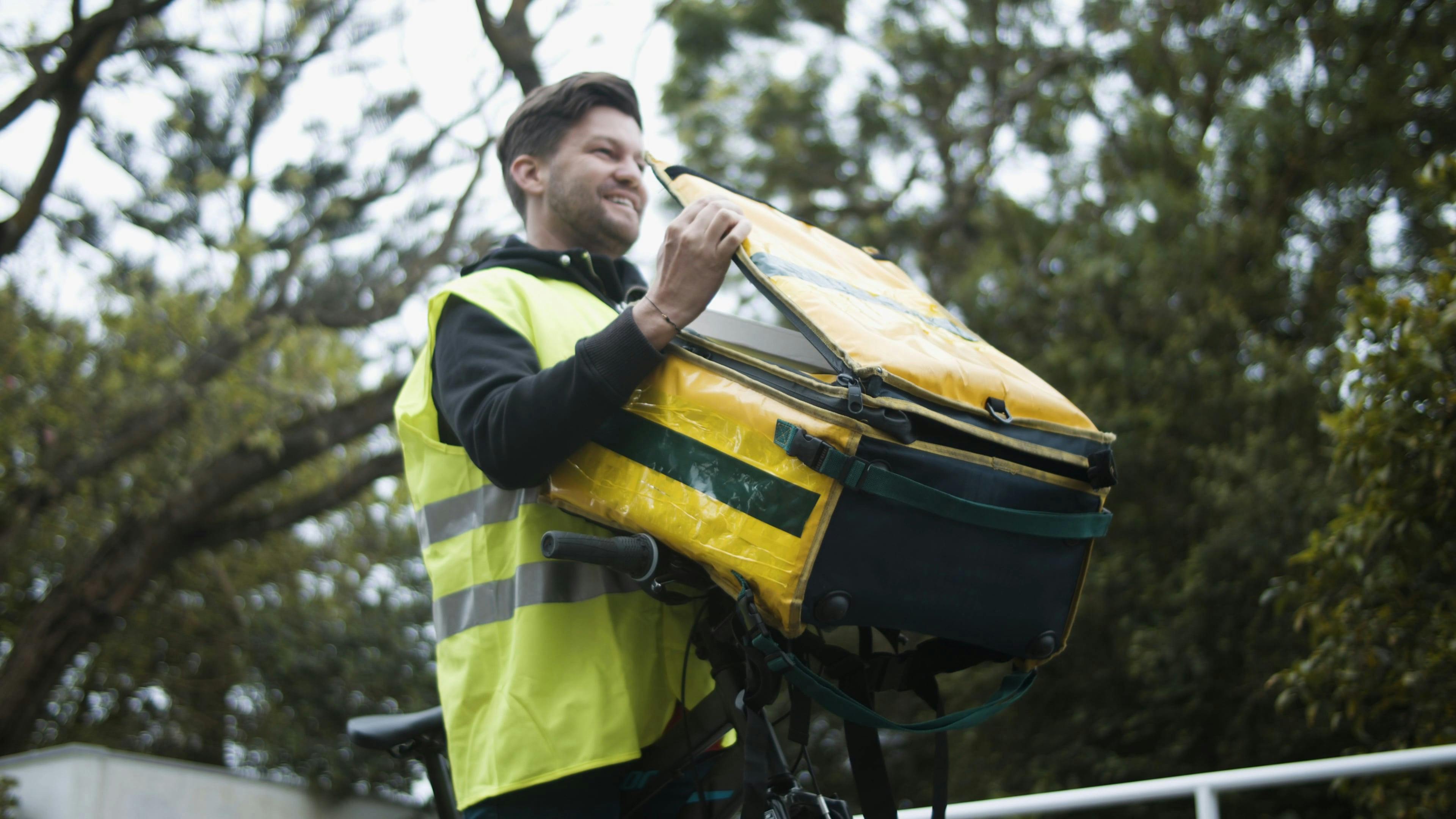 Person Delivering a Package · Free Stock Video