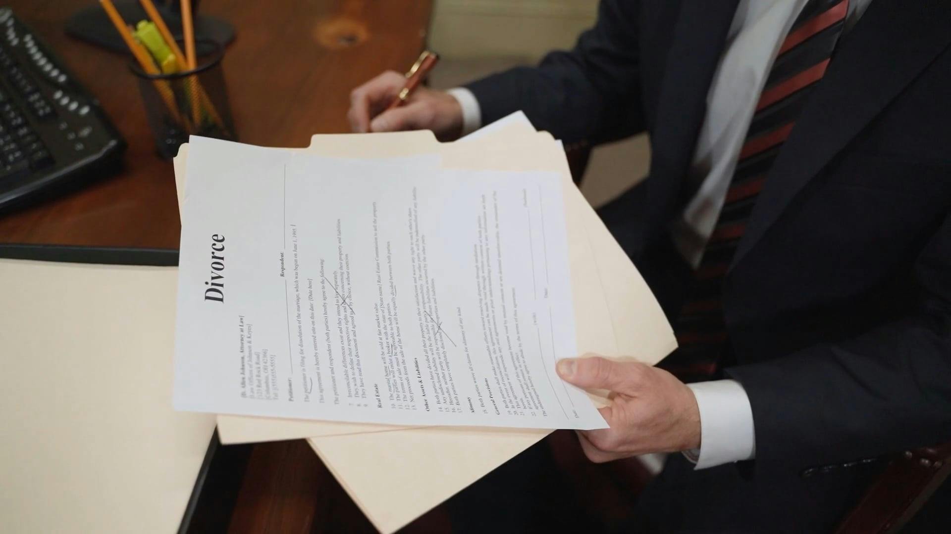 Person holding Divorce Paper · Free Stock Video