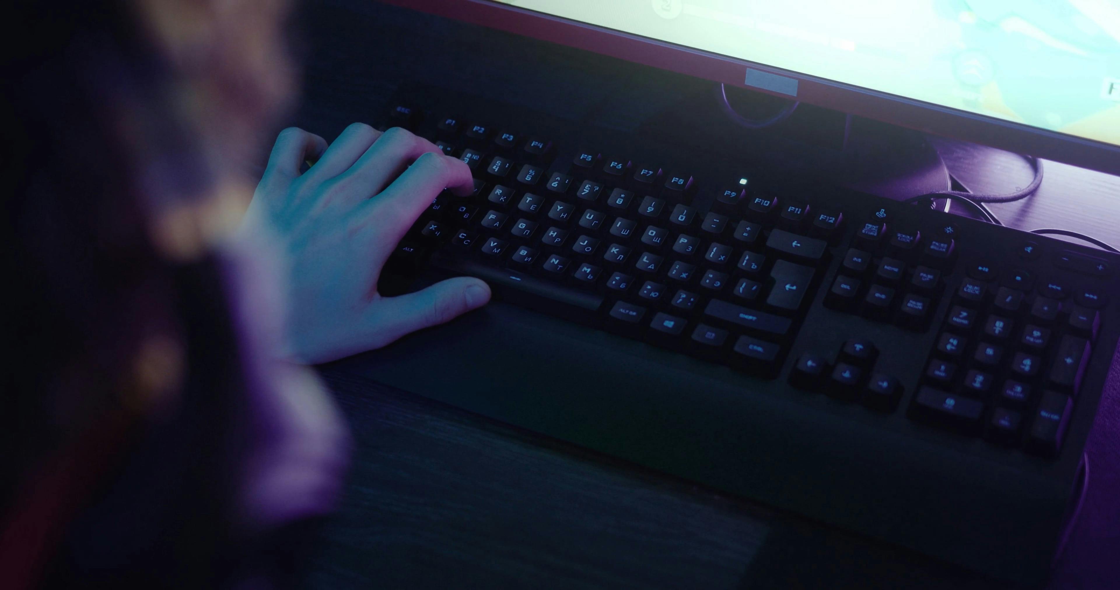 A Person Playing Computer Games Free Stock Video Footage, Royalty-Free ...