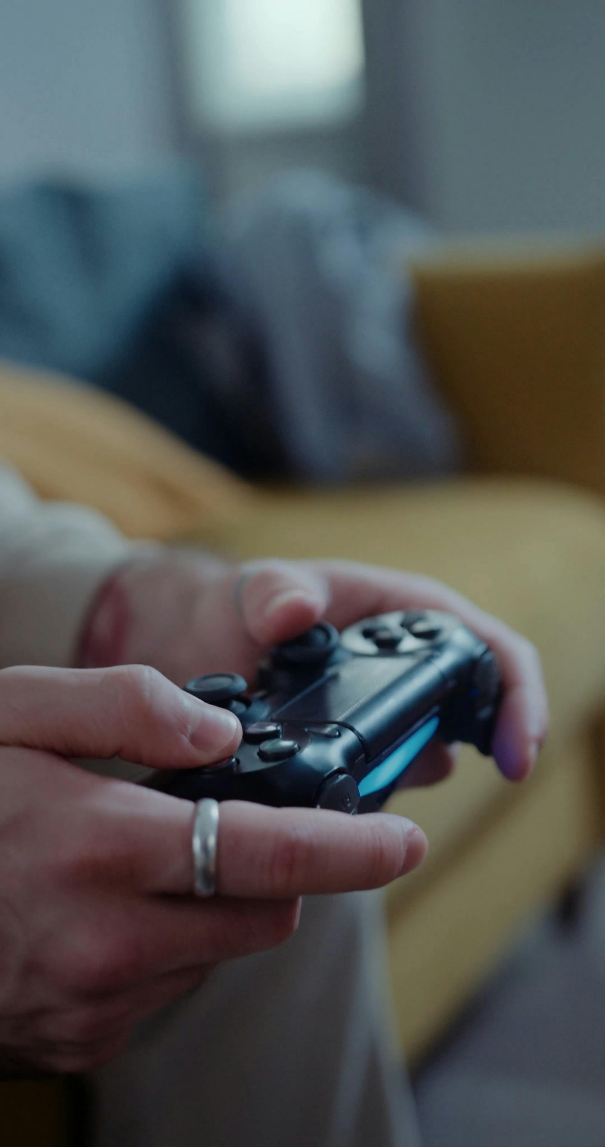 A Person Playing with the Joystick · Free Stock Video