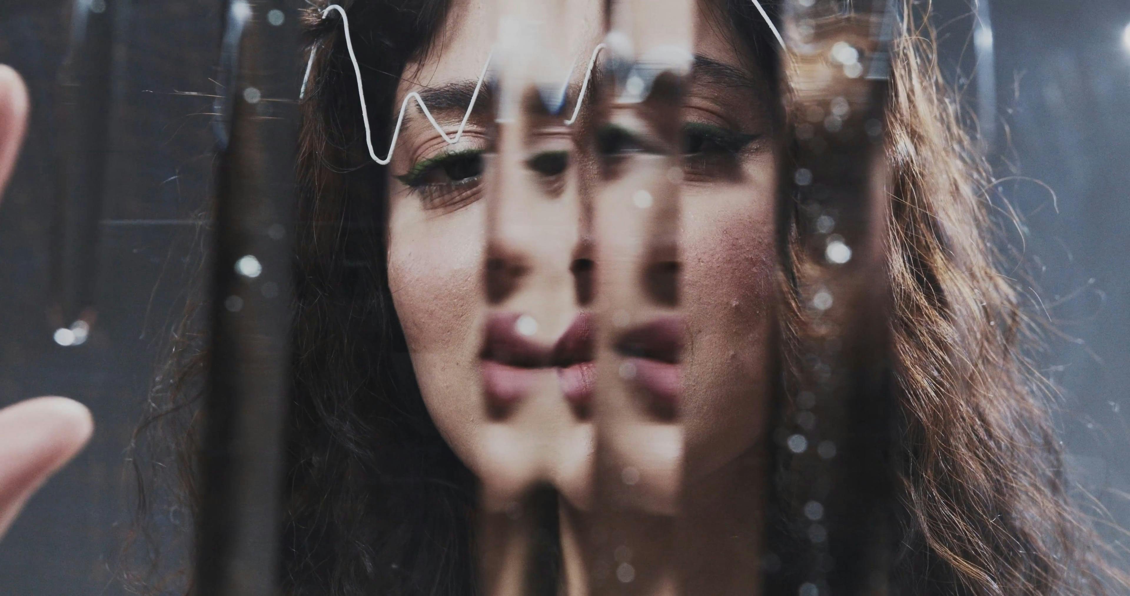 Close Up of a Woman Behind Glass Free Stock Video Footage, Royalty-Free ...