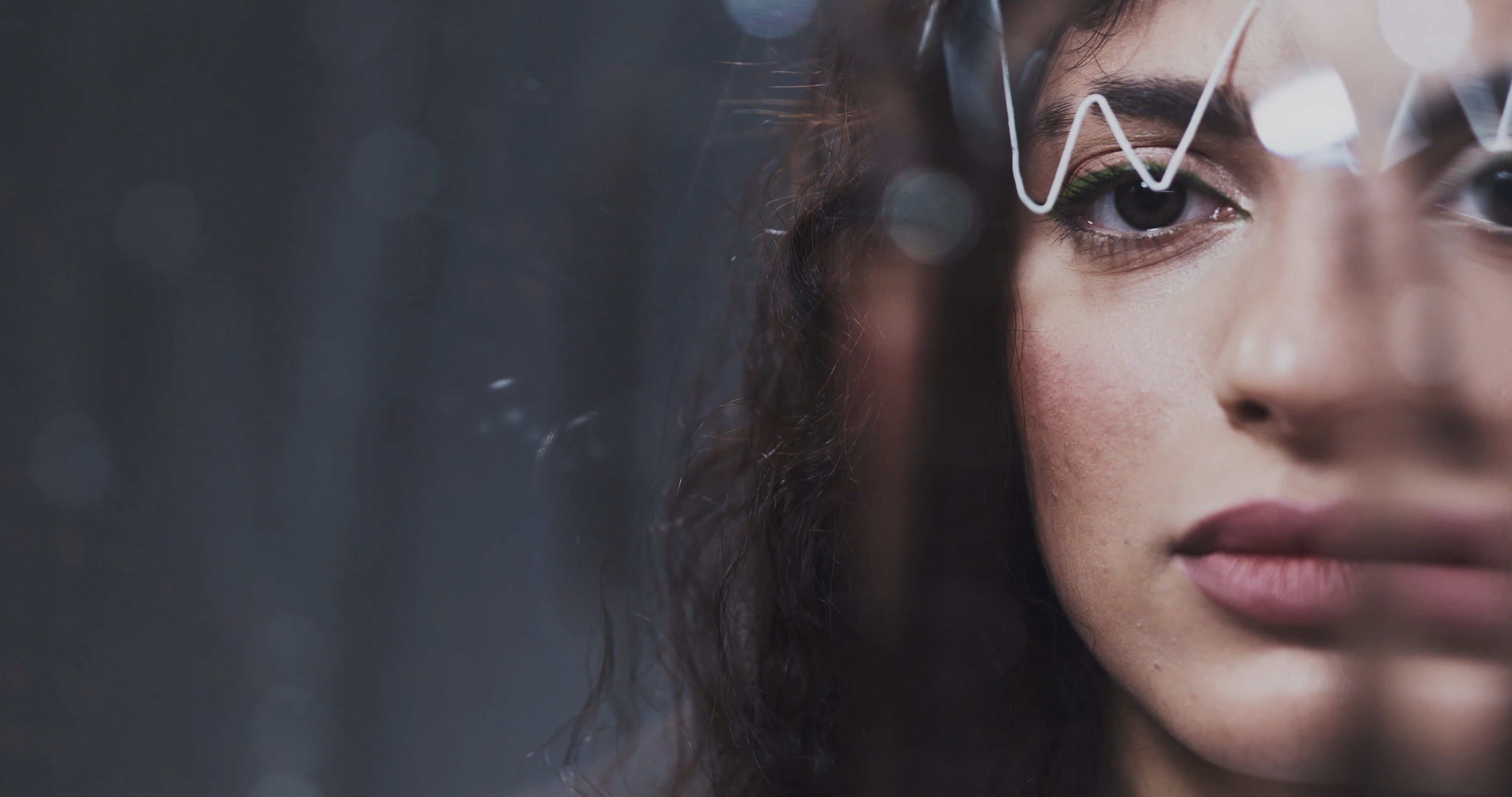 Female Model Behind a Glass Free Stock Video Footage, Royalty-Free 4K ...