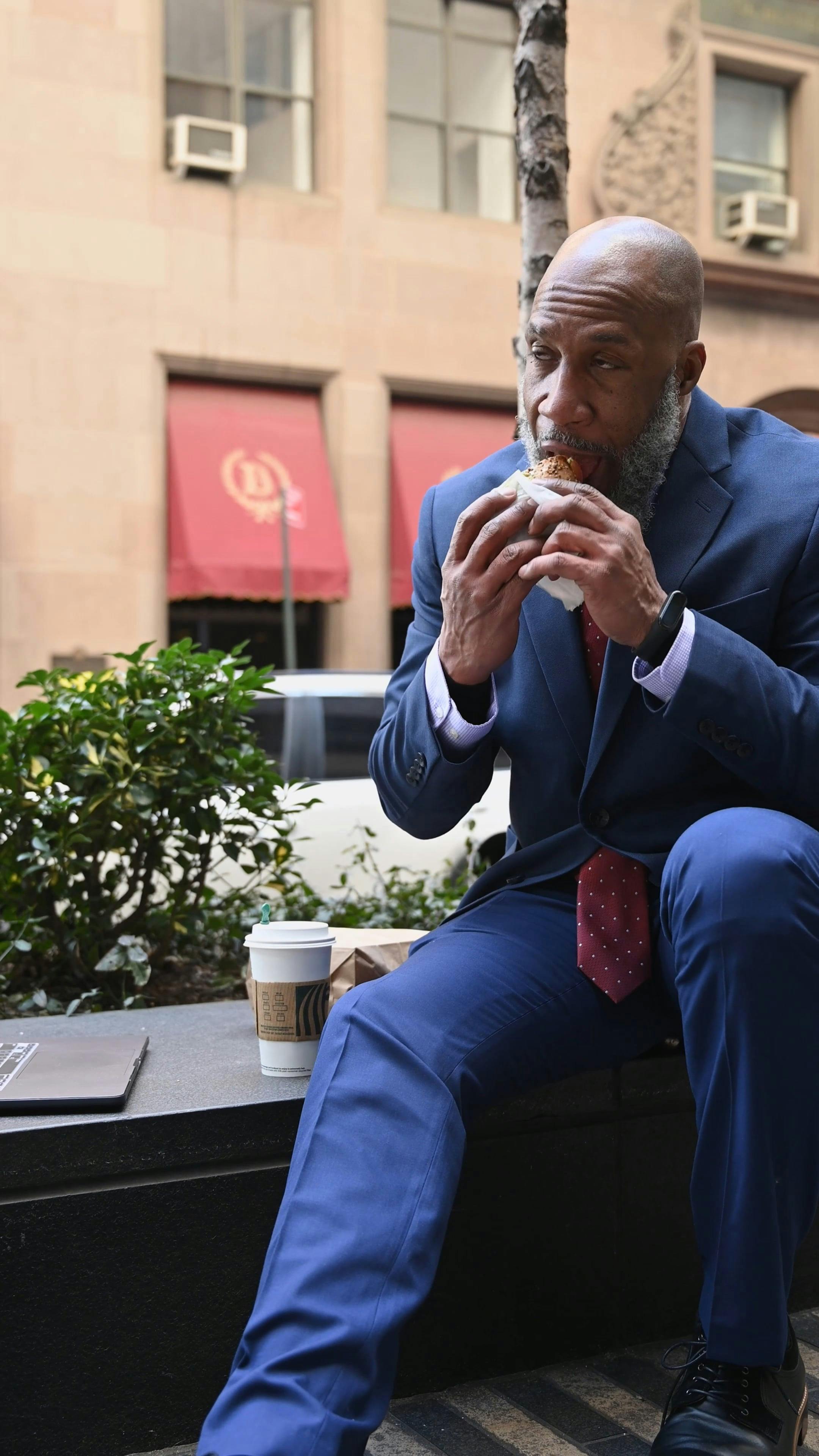 Man Eating Outside Free Stock Video Footage, Royalty-Free 4K & HD Video ...