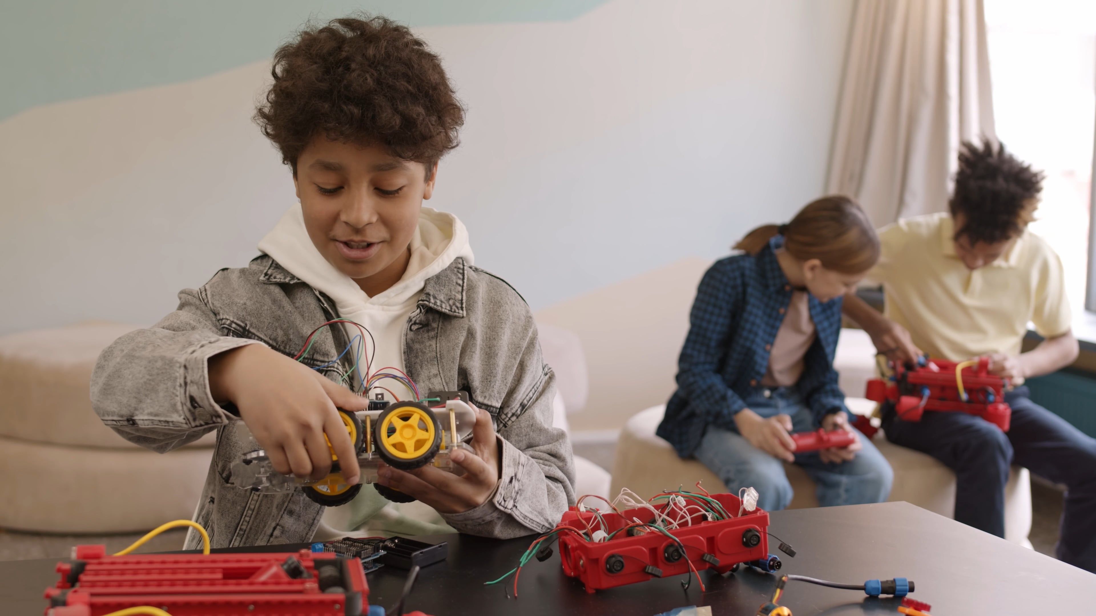 Kids Tinkering with Robotic Cars Free Stock Video Footage, Royalty-Free ...