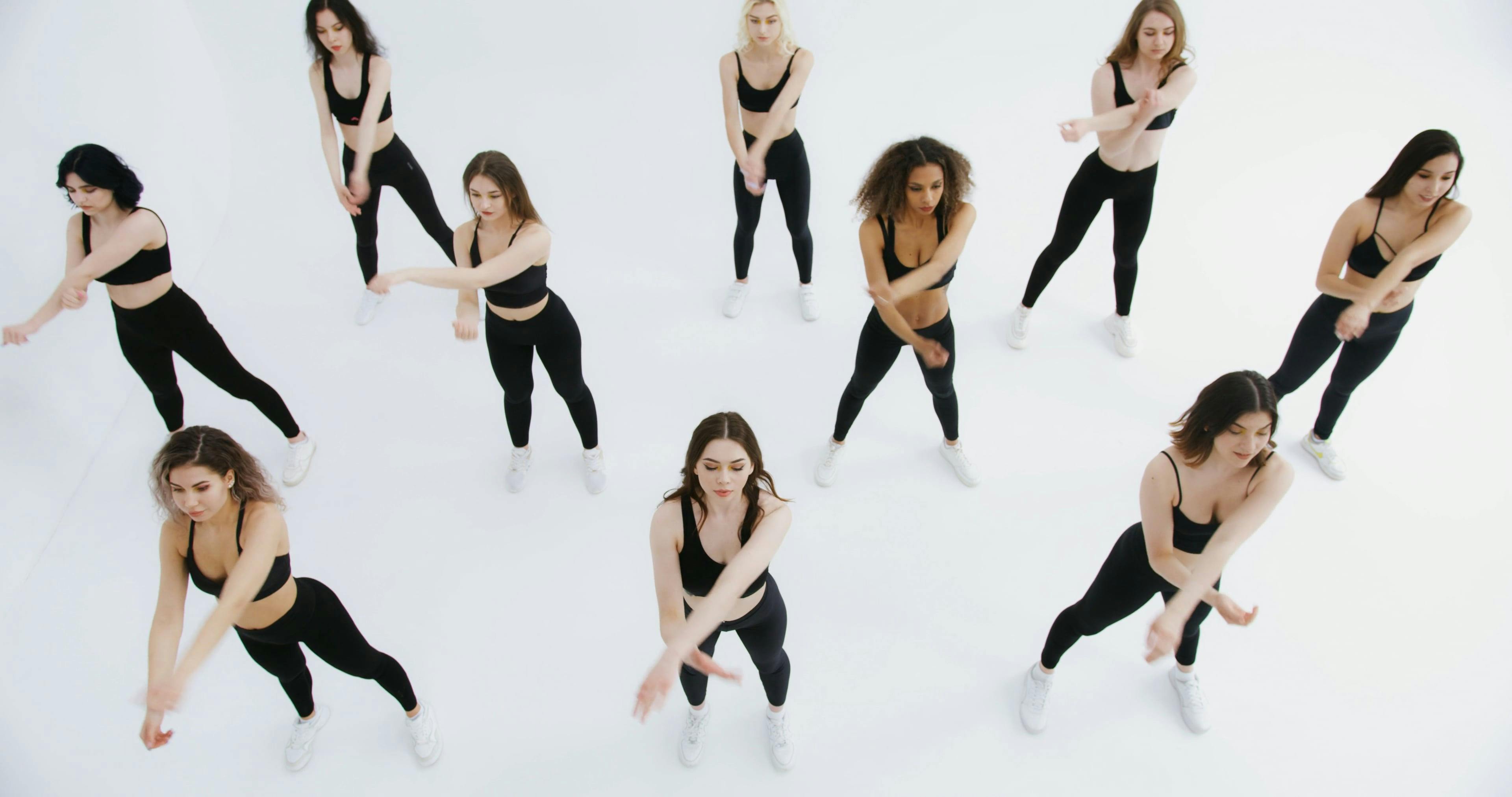 Cheerleaders Stretching Together Free Stock Video Footage, Royalty-Free ...