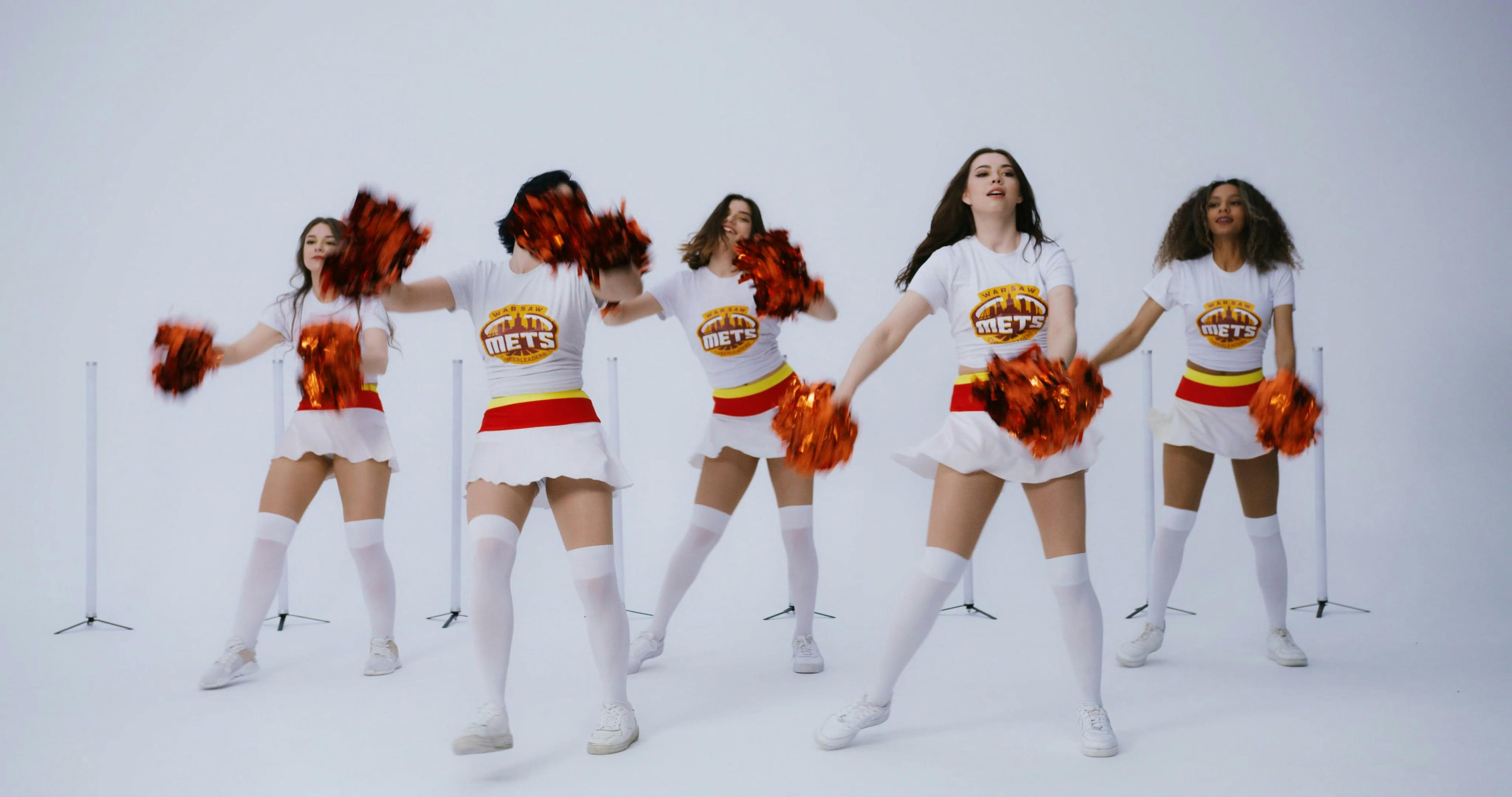 Cheerleaders Performing a Routine Together Free Stock Video Footage ...
