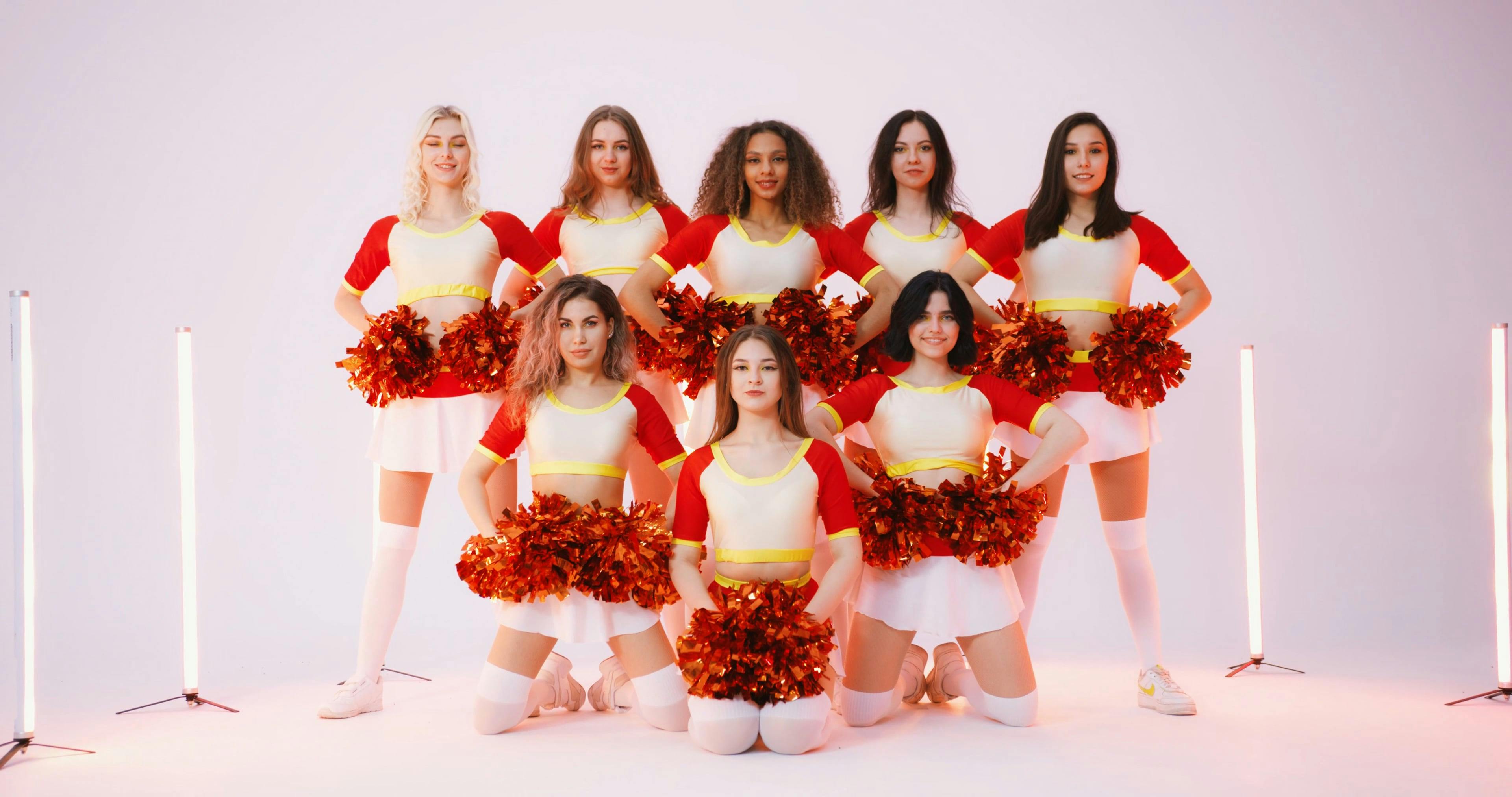 Cheerleaders Looking at Camera Free Stock Video Footage, Royalty-Free ...
