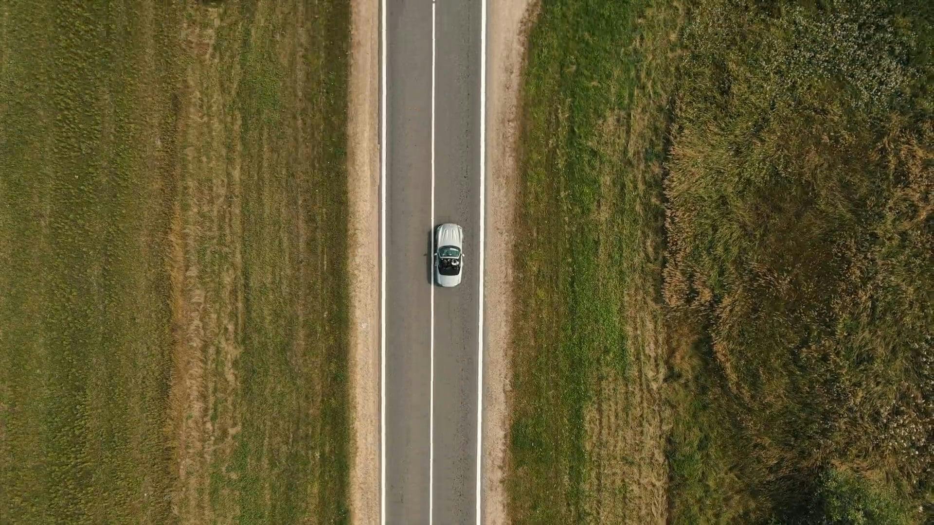 Drone Shot of a Moving Car Free Stock Video Footage, Royalty-Free 4K ...