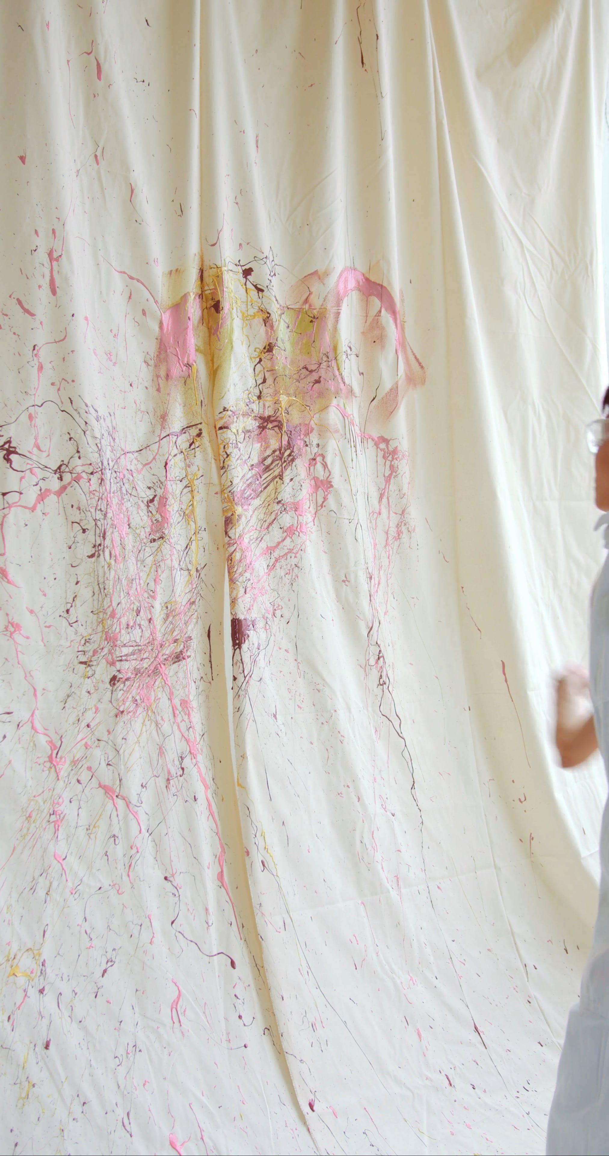 A Man Splattering Paint on a Textile Free Stock Video Footage, Royalty ...