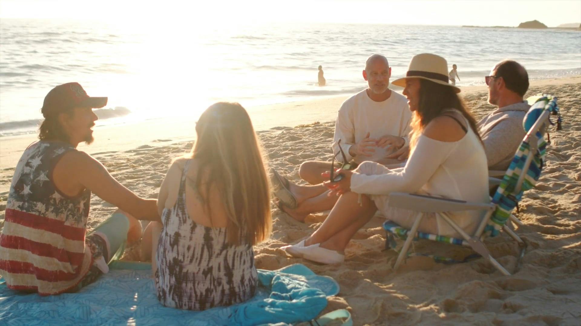Group of Friends Hanging Out on the Beach · Free Stock Video