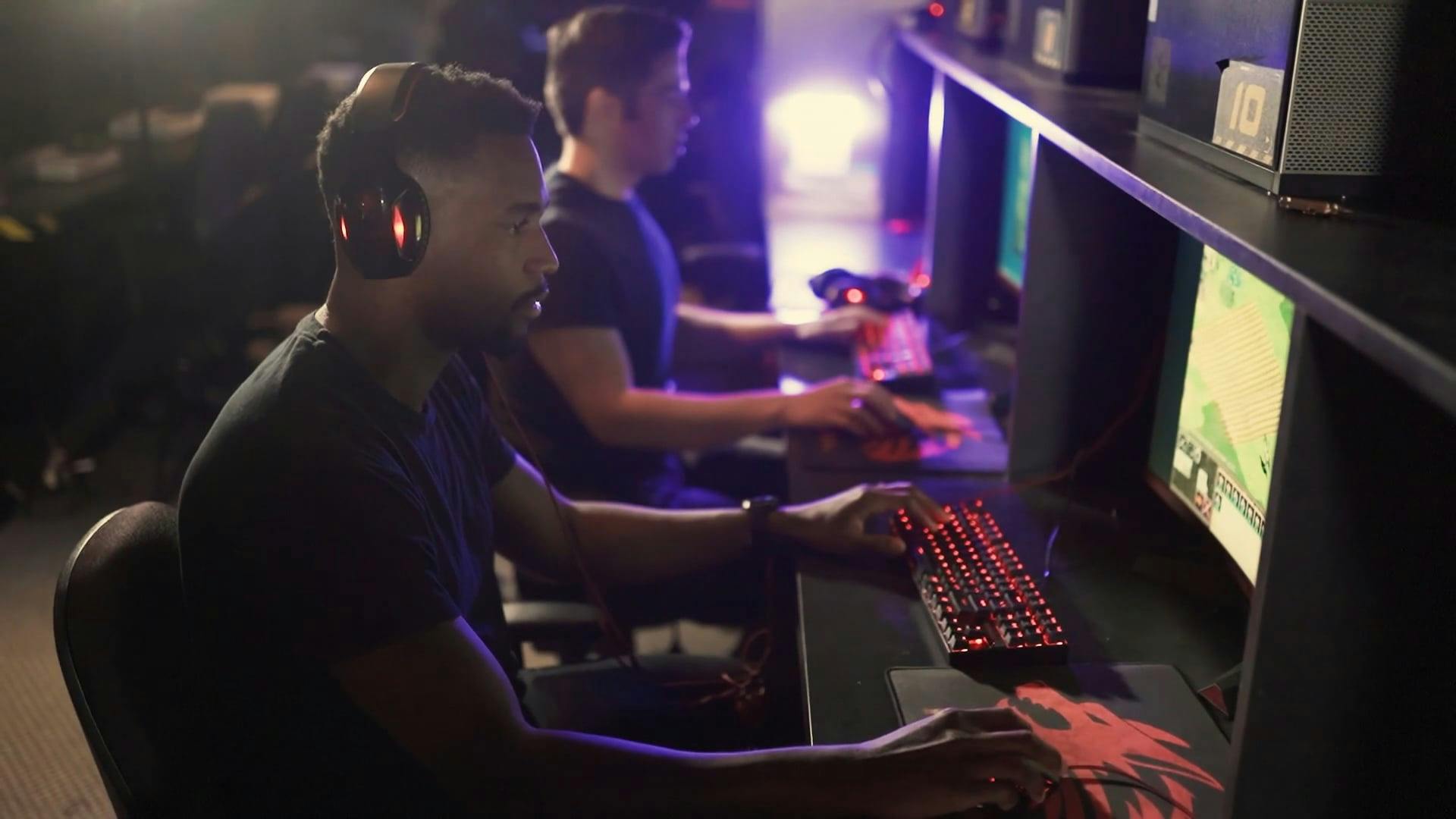 Men Competing In Computer Gaming · Free Stock Video