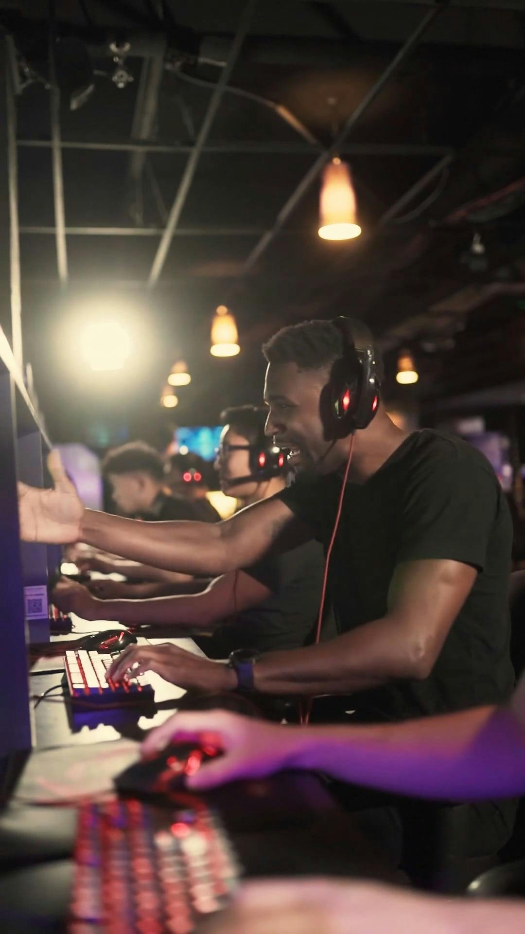 Men Competing In Computer Gaming · Free Stock Video