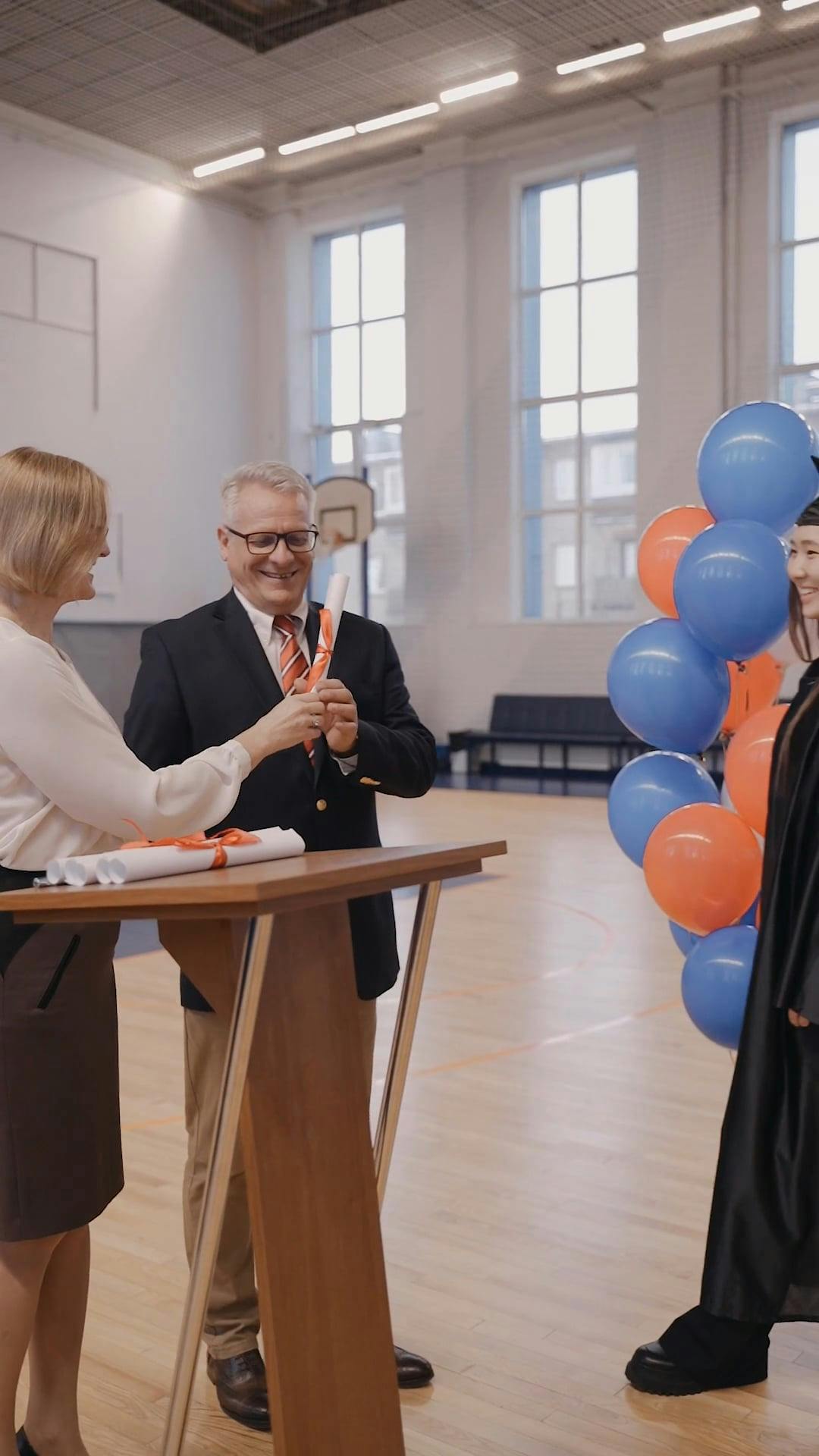 Video of School of Director Awards Diploma to a Graduating Students ...