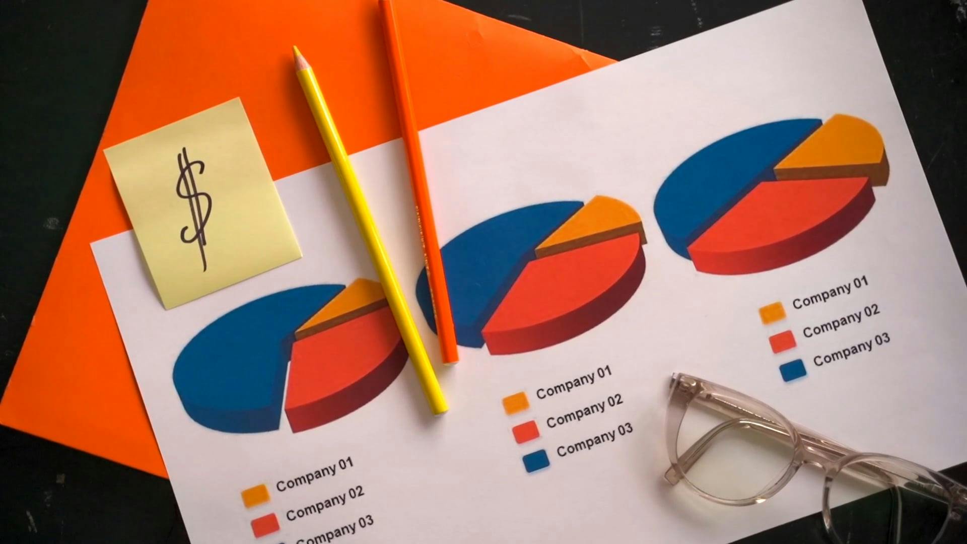 Divided Circle Graphs Printout · Free Stock Video