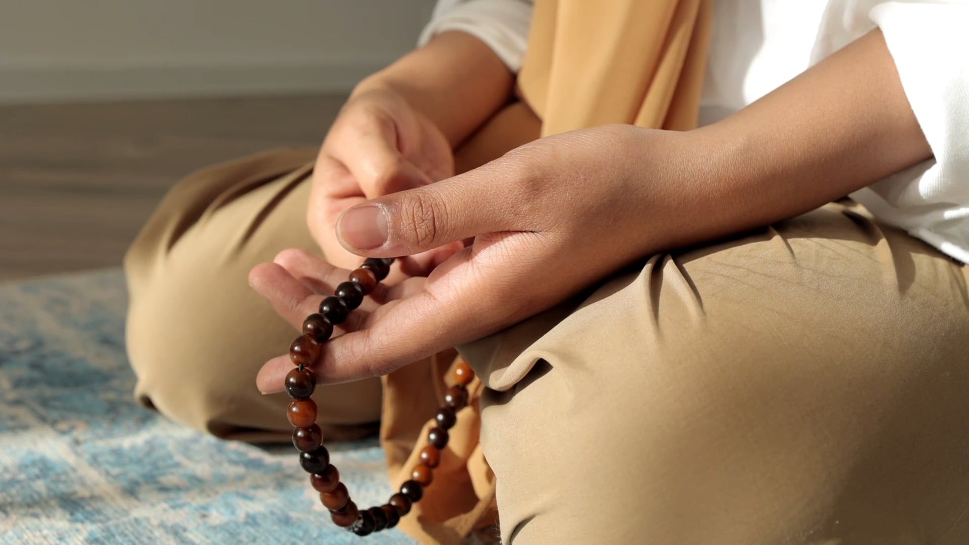 Man Praying with Prayer Beads Free Stock Video Footage, Royalty-Free 4K ...