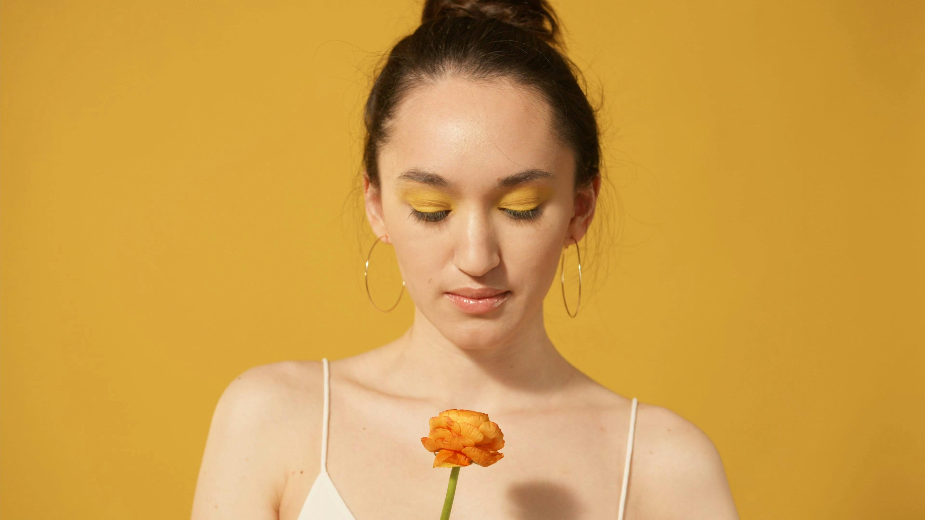 Woman Having A Photoshoot With Autumn Background Free Stock Video ...