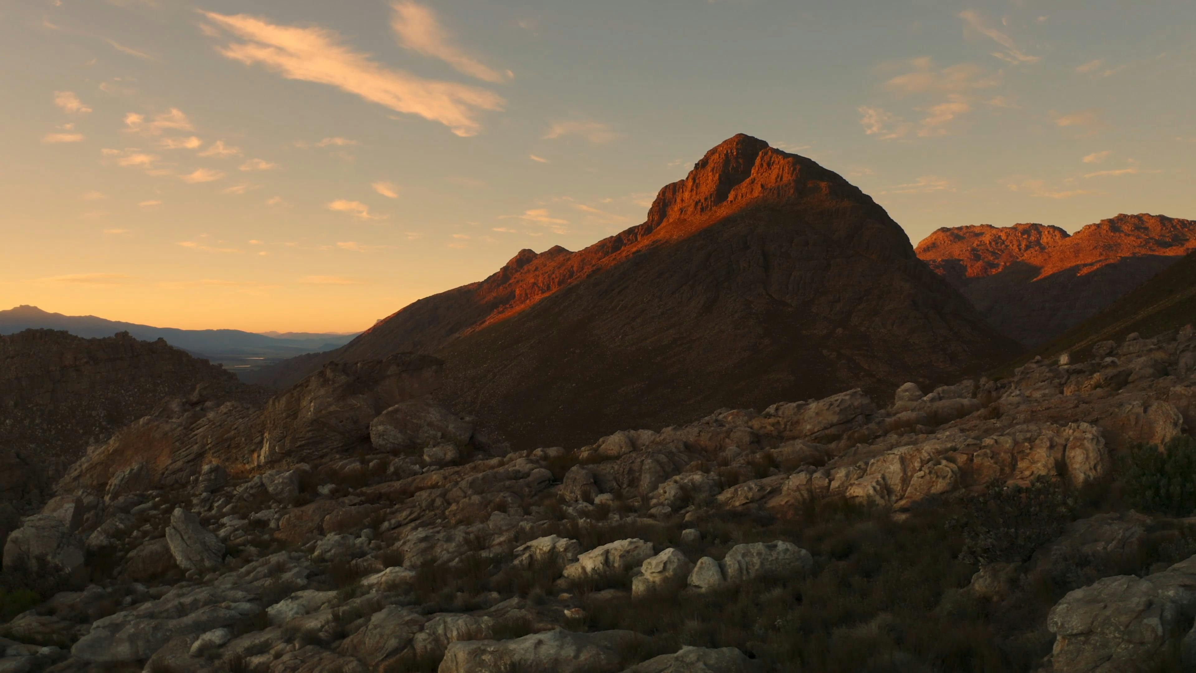 View Of Sunset Over Landscape Free Stock Video Footage, Royalty-Free 4K ...