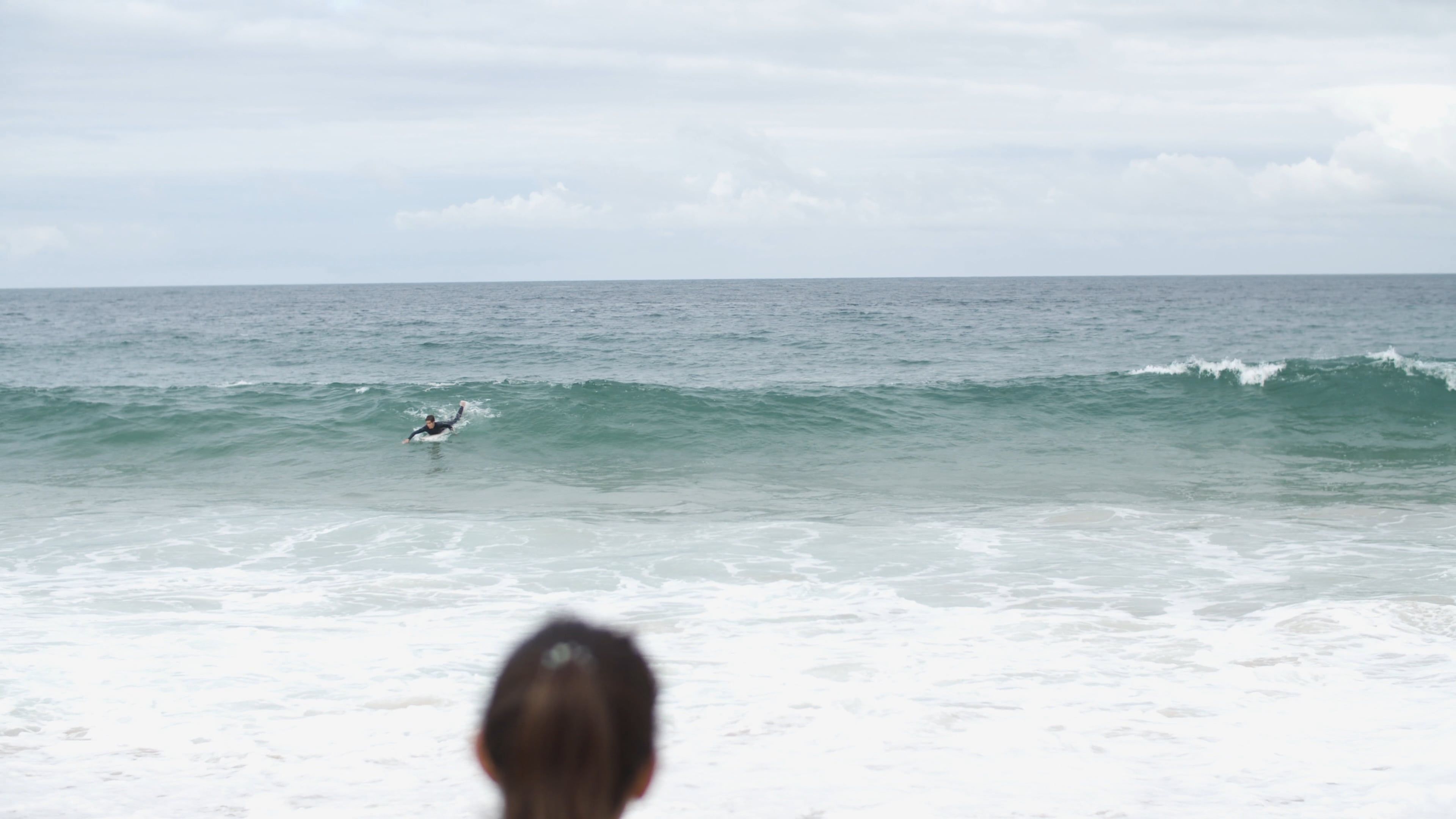 Woman Watching a Man Surfing Free Stock Video Footage, Royalty-Free 4K ...