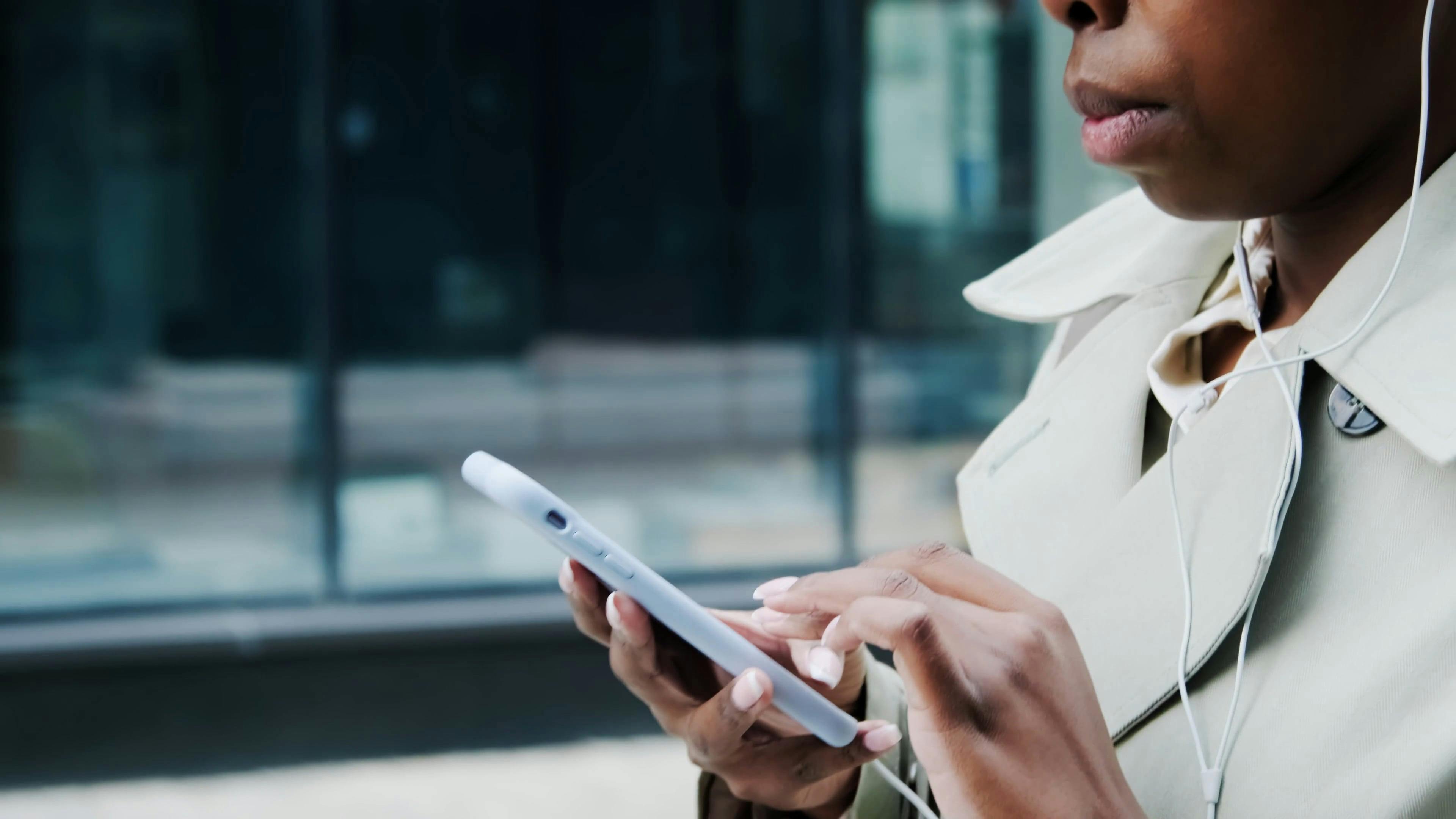 Woman Using Her Phone · Free Stock Video