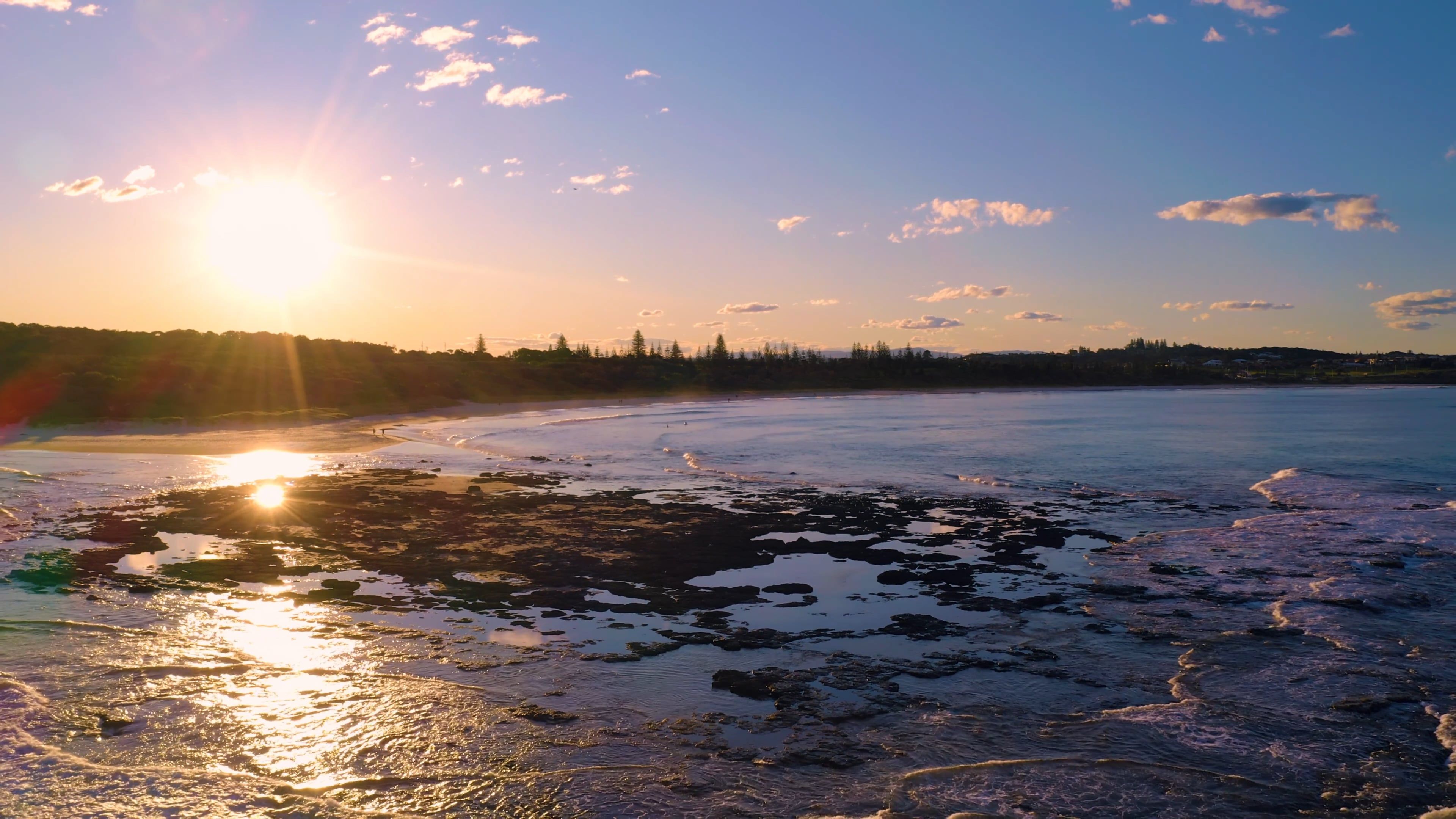 Aerial Shot of a Seashore Free Stock Video Footage, Royalty-Free 4K ...