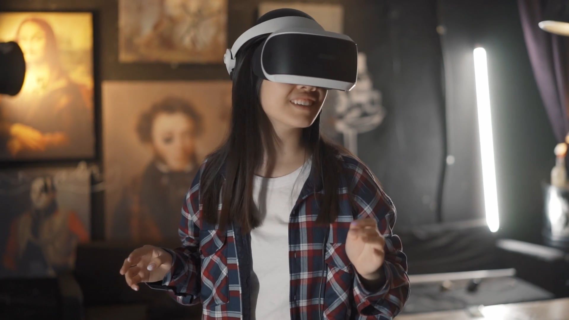 A Girl Playing Virtual Reality Game Free Stock Video Footage, Royalty ...