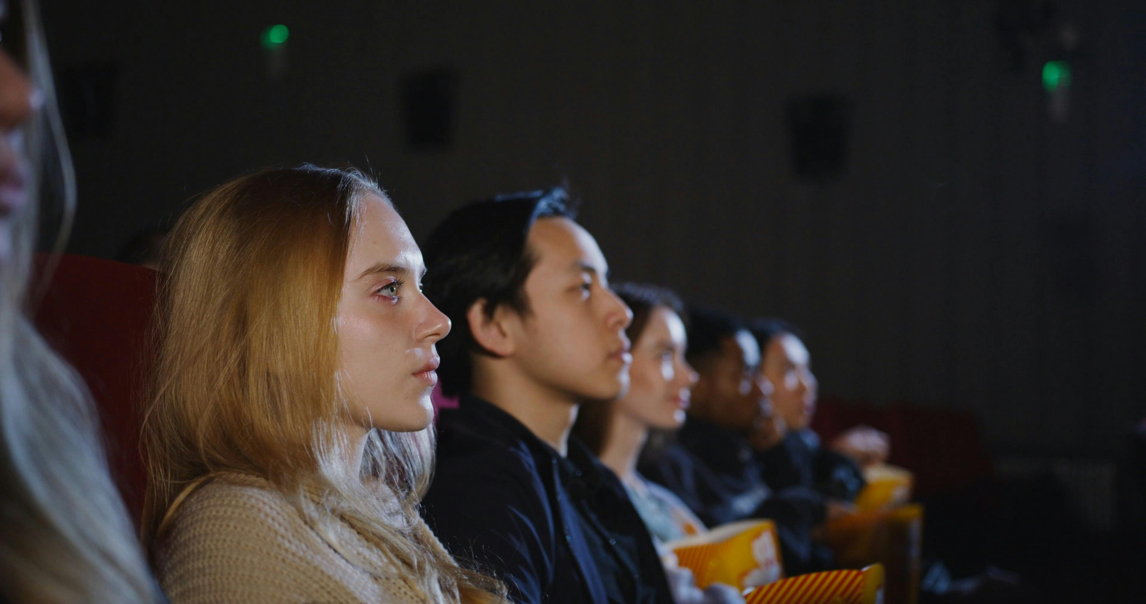 People Watching a Movie in a Cinema Free Stock Video Footage, Royalty ...