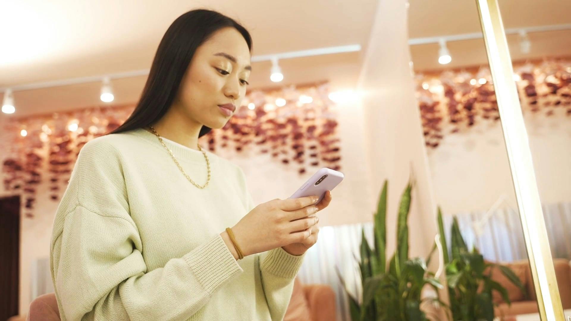 Woman Looking at Her Phone Free Stock Video Footage, Royalty-Free 4K ...