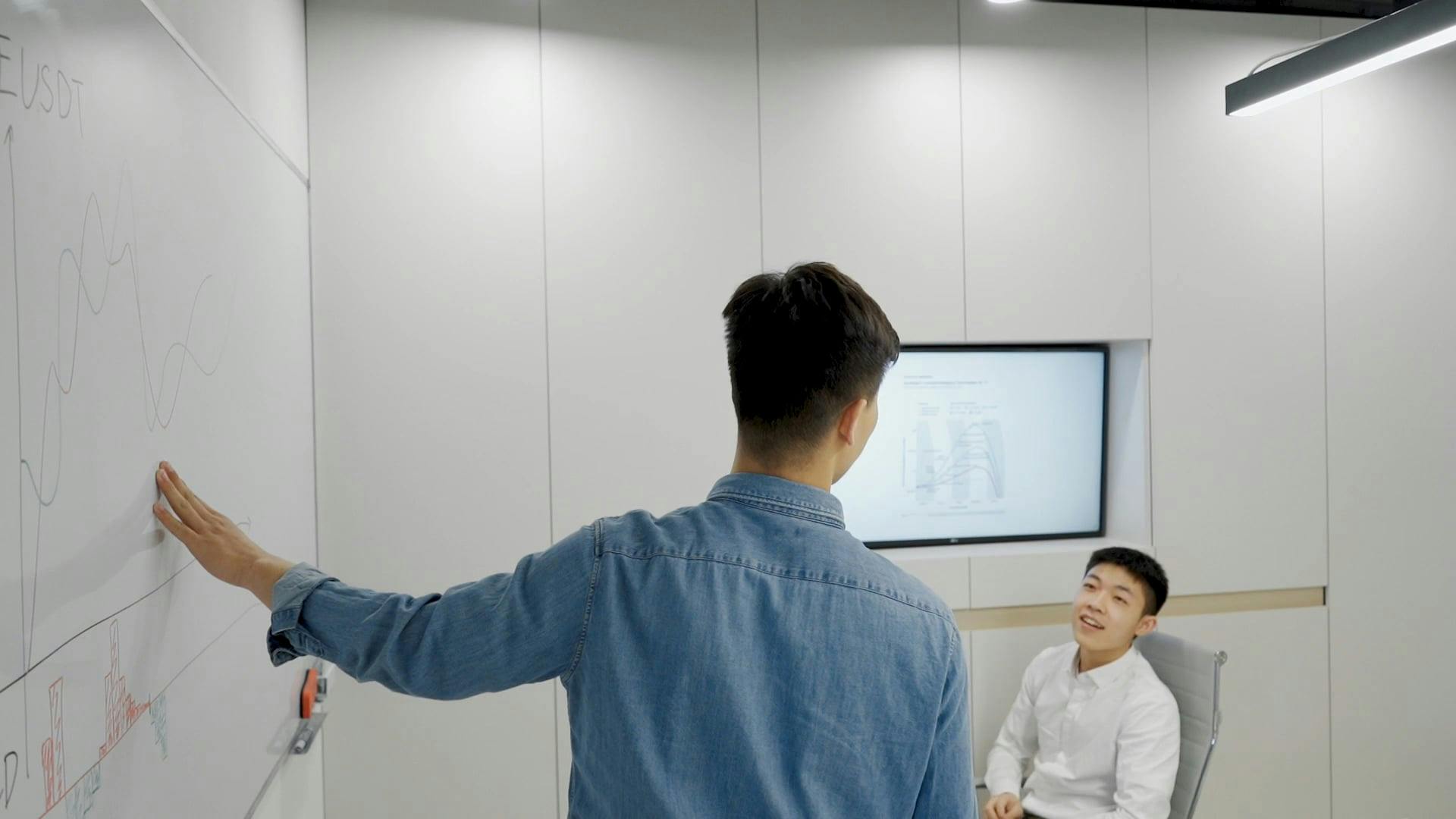 A Man Nodding at a Colleague at an Office Free Stock Video Footage ...