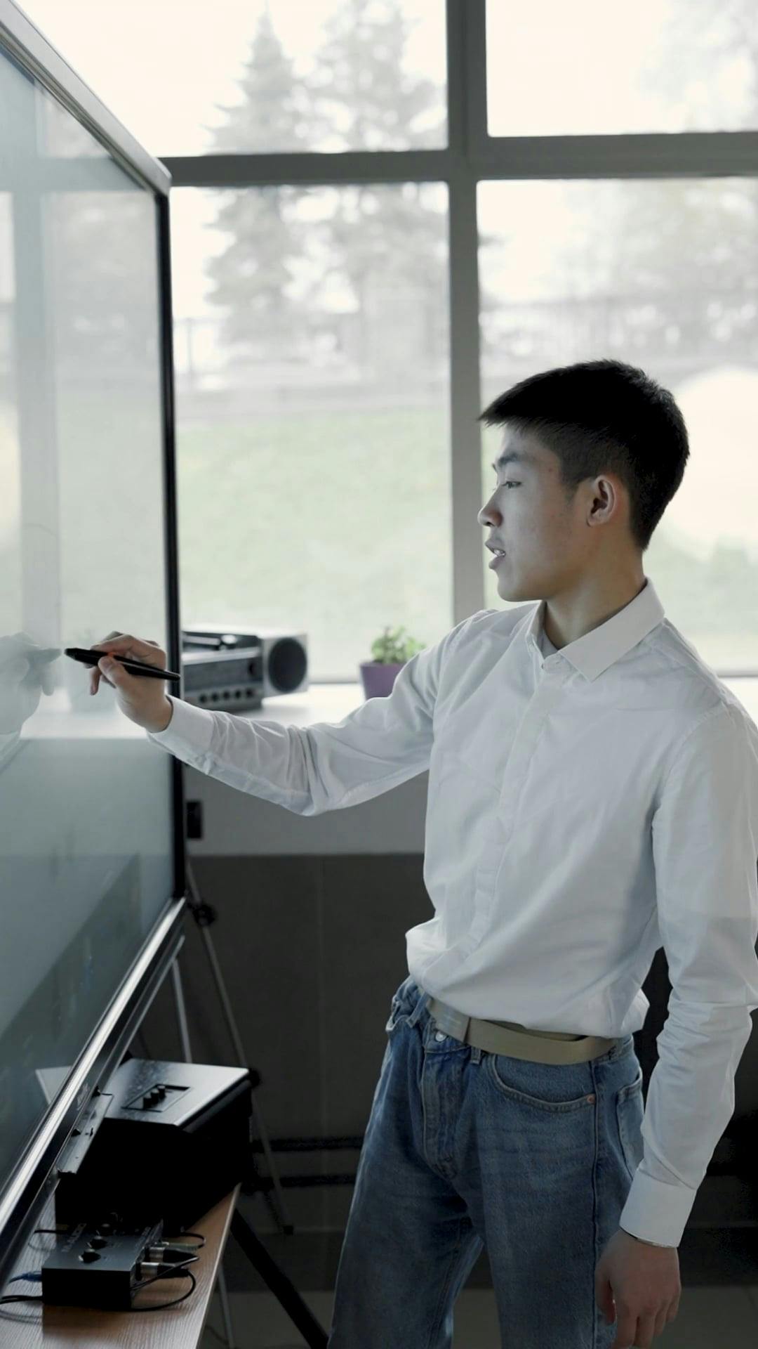 A man Writing on the Digital Board Free Stock Video Footage, Royalty ...