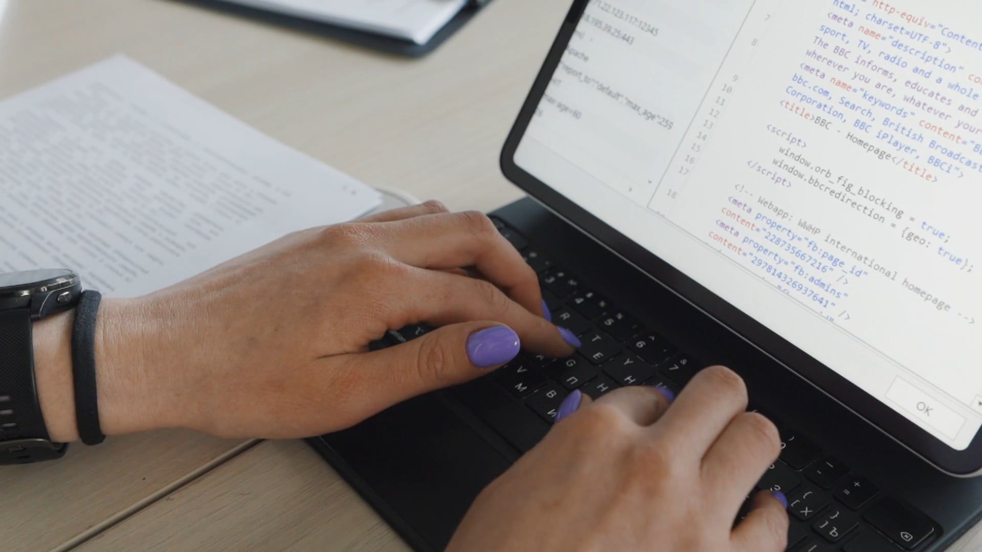 Close Up Shot of a Person Typing on the Laptop Free Stock Video Footage ...