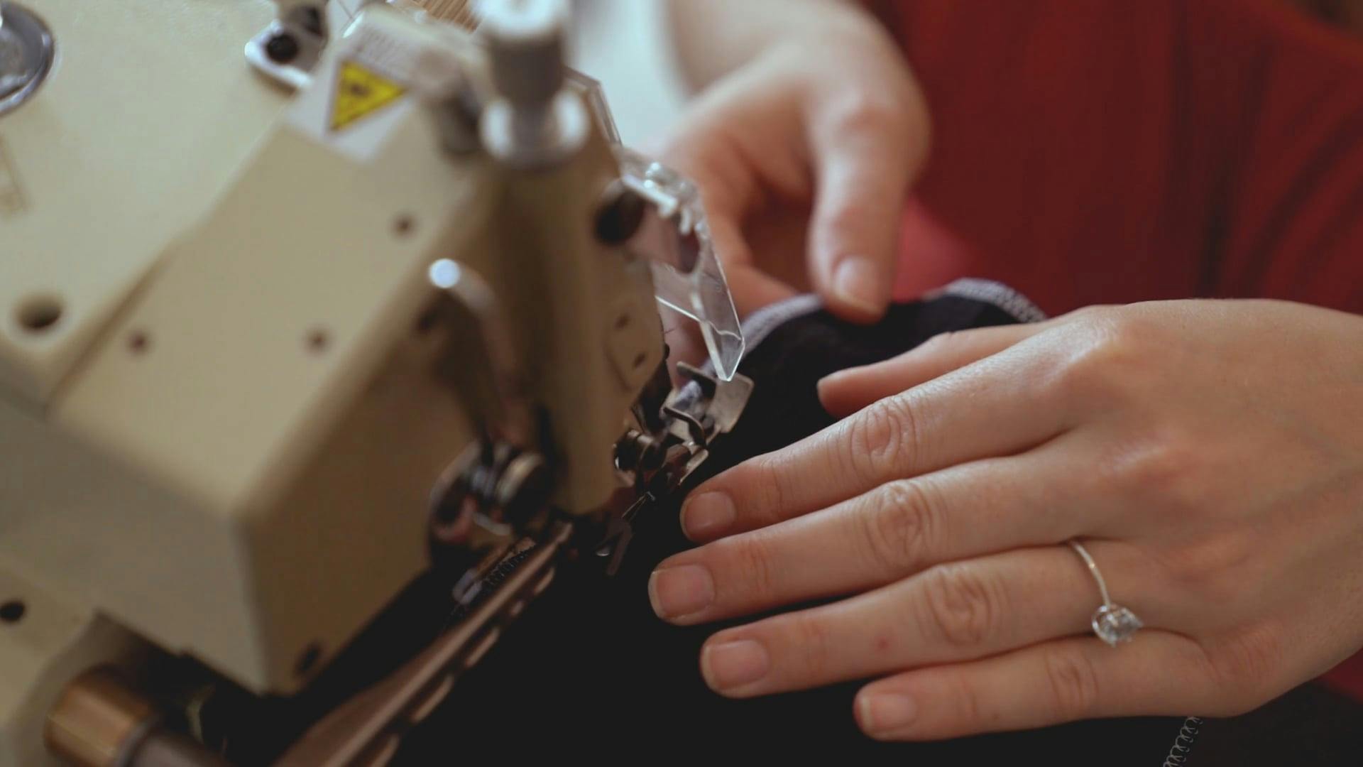Close Up of a Woman Using a Sewing Machine Free Stock Video Footage ...