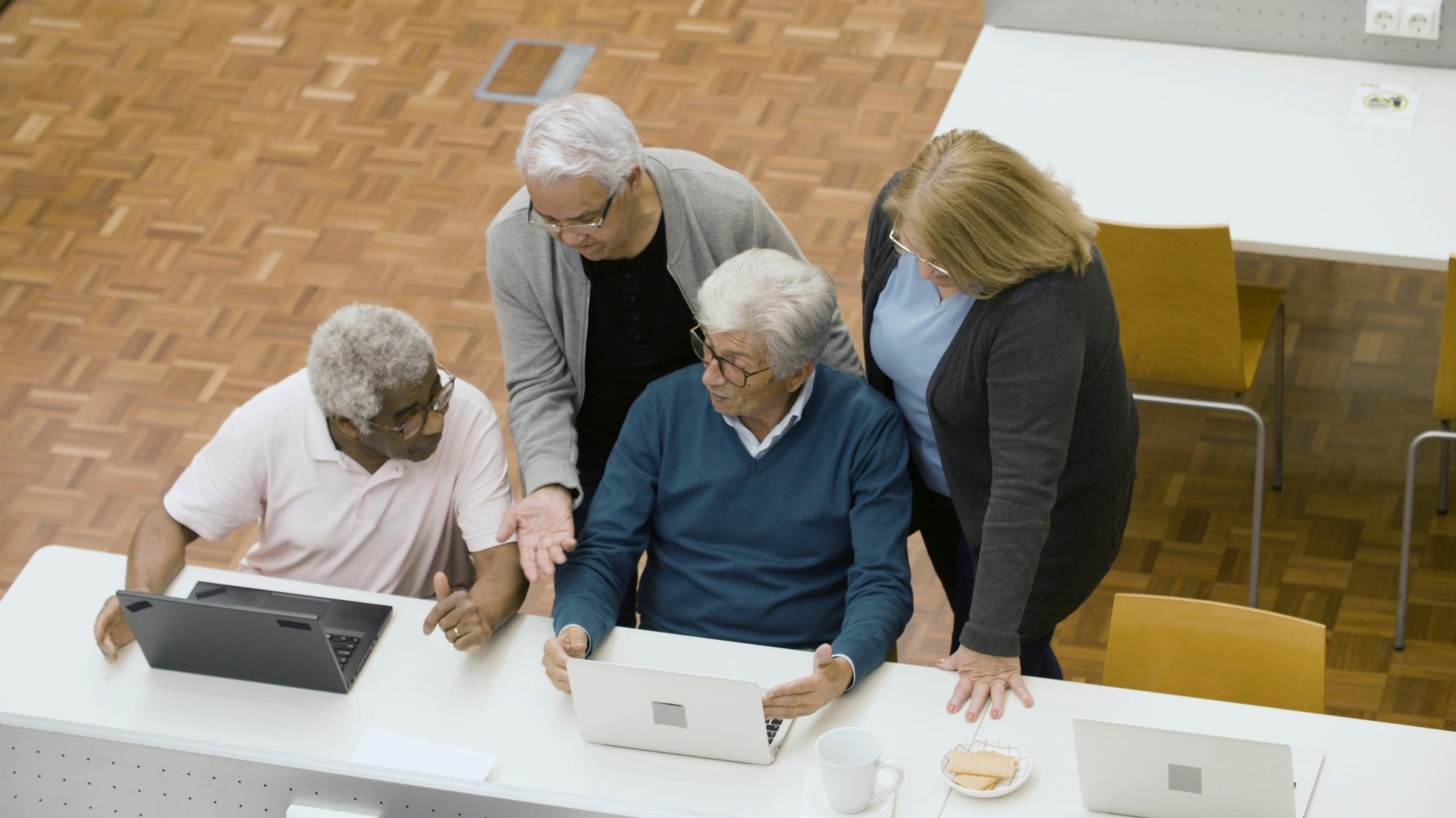 Elderly People Using Laptops Free Stock Video Footage, Royalty-Free 4K ...