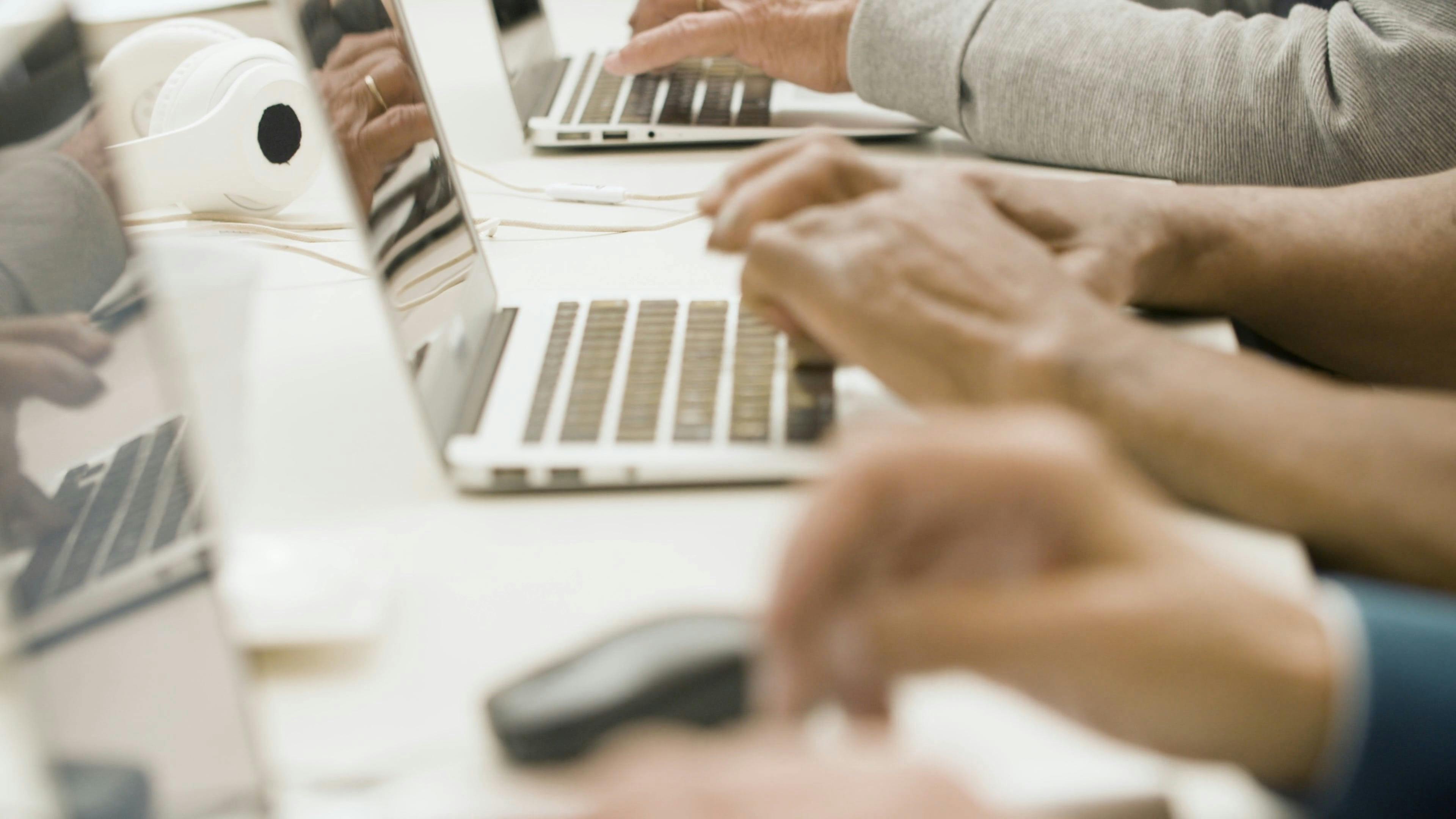 Close up of People Typing using a Laptop Free Stock Video Footage ...