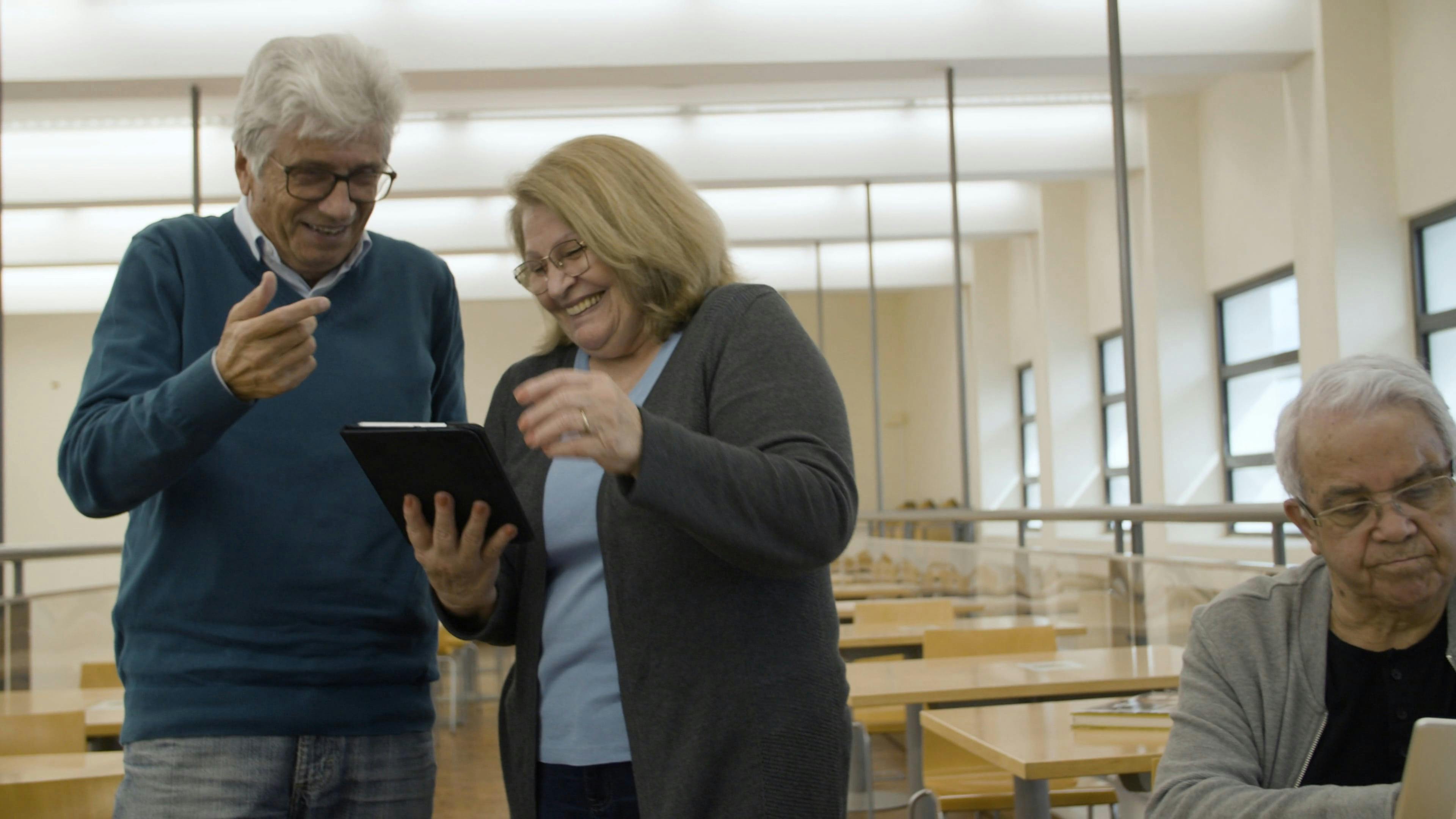 Elderly People in a Computer Skills Learning Class · Free Stock Video