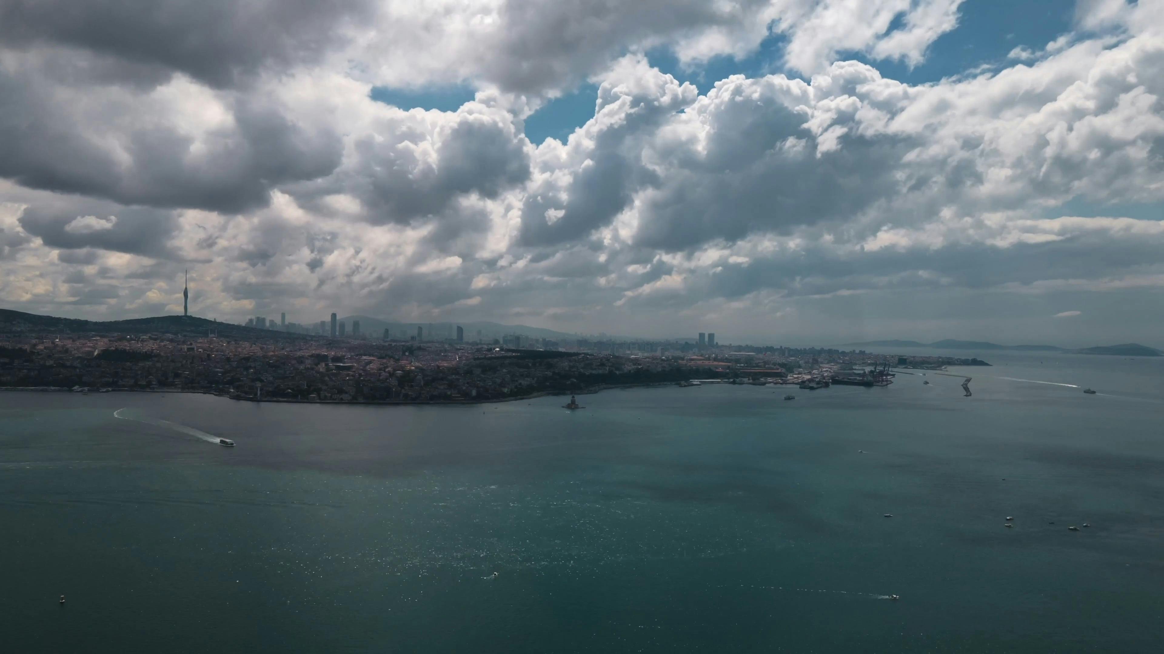 Storm over Bay Free Stock Video Footage, Royalty-Free 4K & HD Video Clip